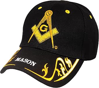 Masonic Cap Stylish Embroidered Freemason Lodge Symbol Baseball Cap ...
