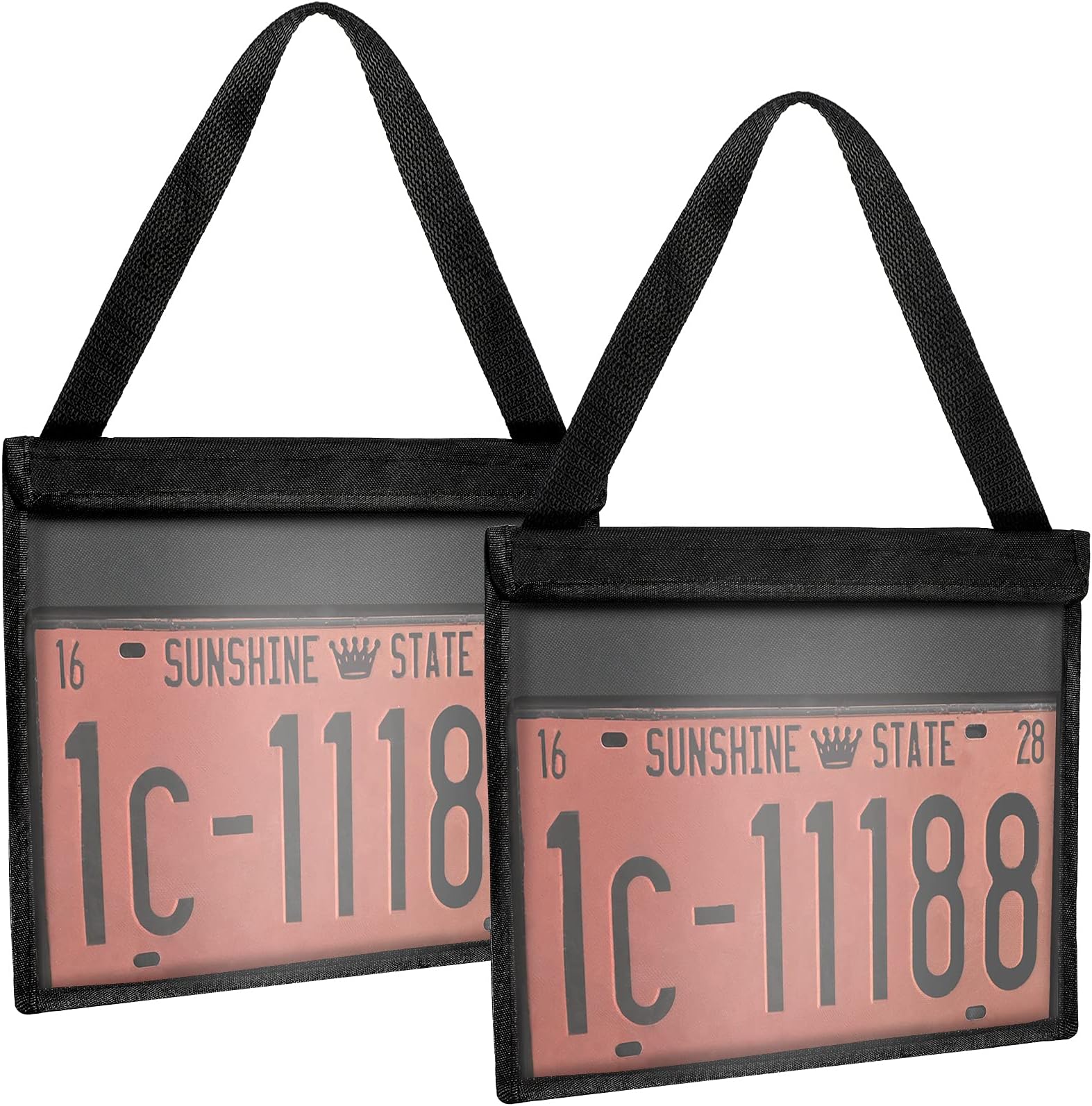 Amazon.com: Frienda 2 Pieces License Plate Holder with Hanging Strap ...