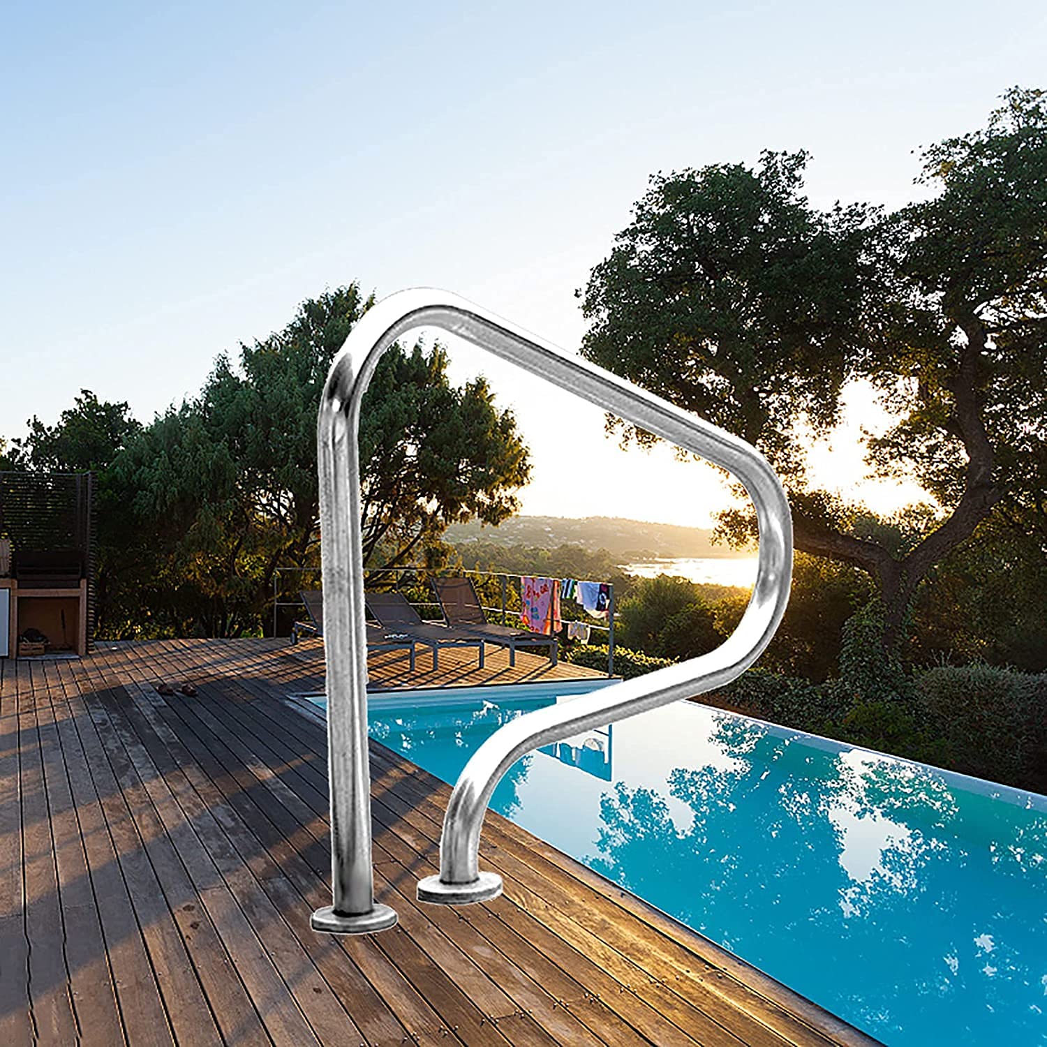 Buy Pool Hand Rail, Easy Hand Grab Rail, Stainless Steel Swimming Pool ...