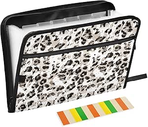 Amazon.com : Modern Leopard Expanding File Folder Hanging File Folders ...