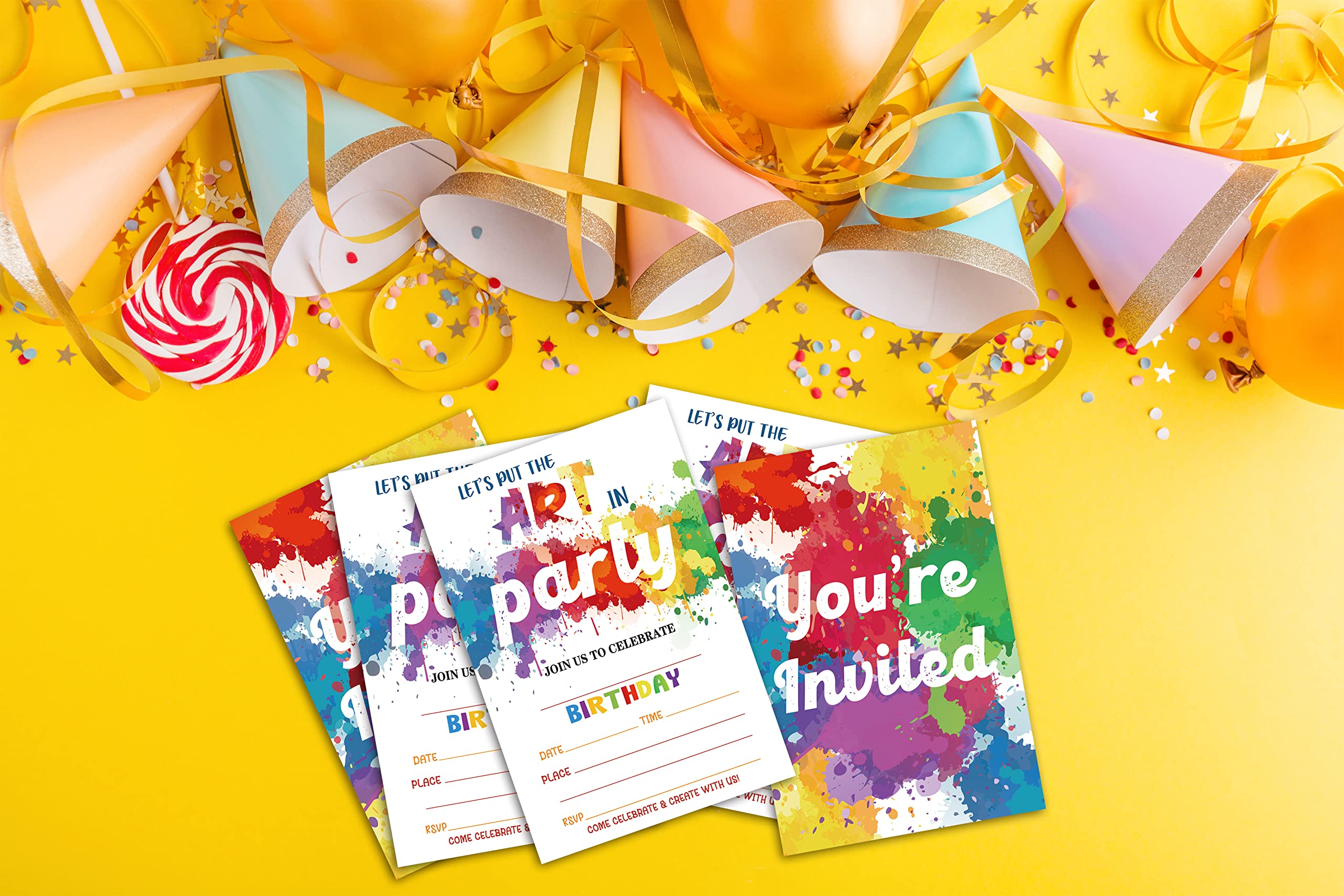 Paint Splatter Invitations Paint Splatter Invitation Art Birthday