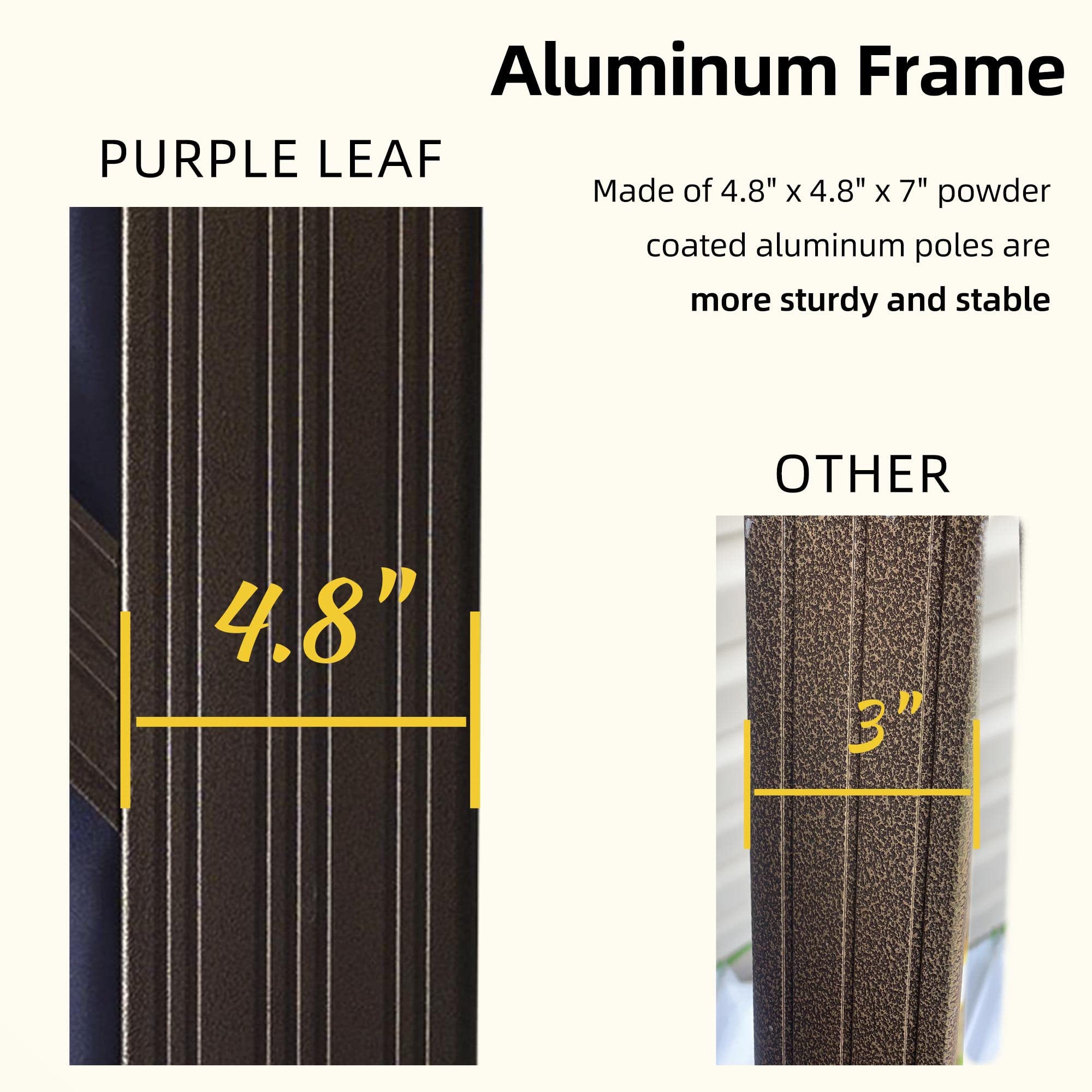 PURPLE LEAF 10' x 13' Outdoor Hardtop Gazebo Canopy Outside Metal Roof ...