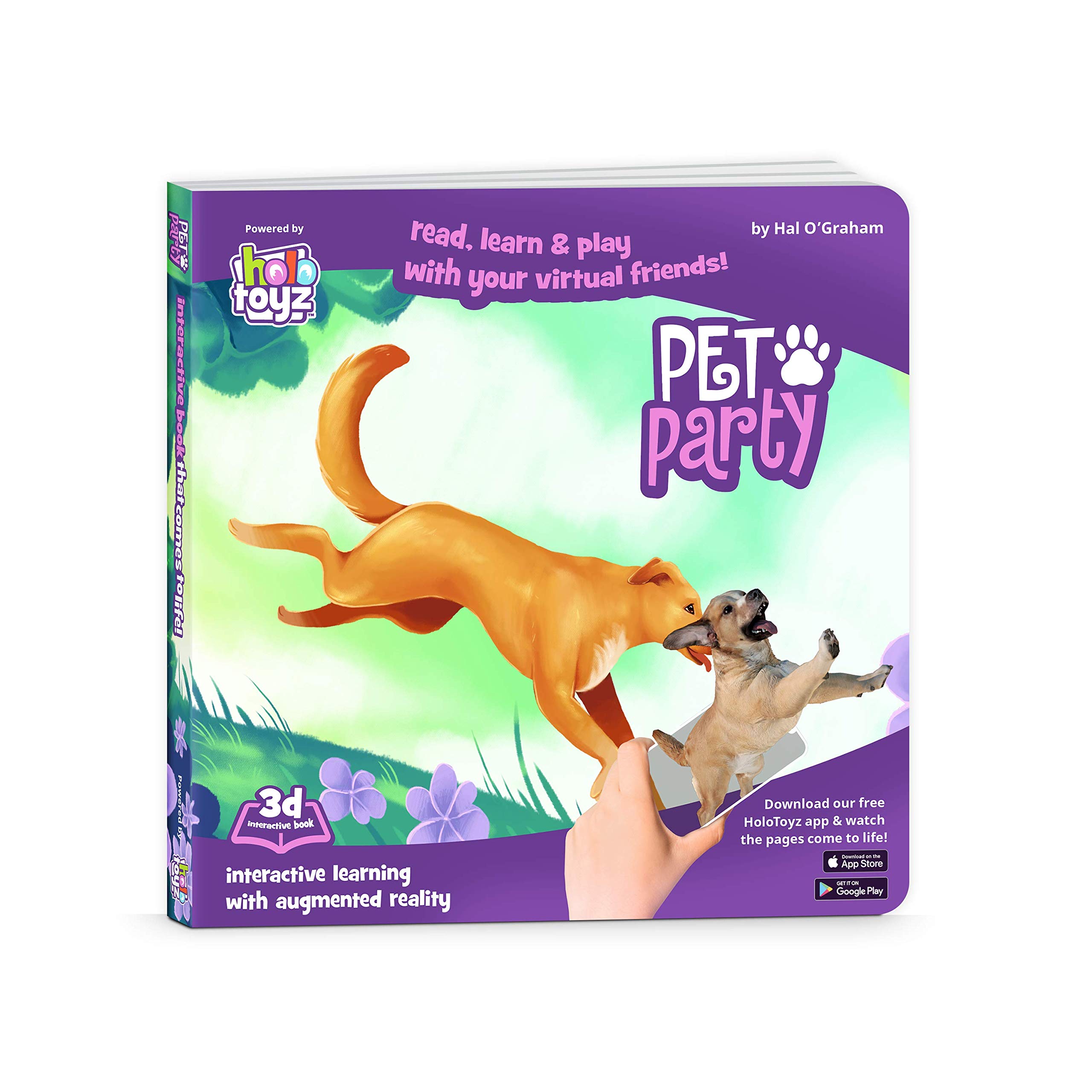Amazon.com: HoloToyz Pet Party Augmented Reality Interactive Book for ...