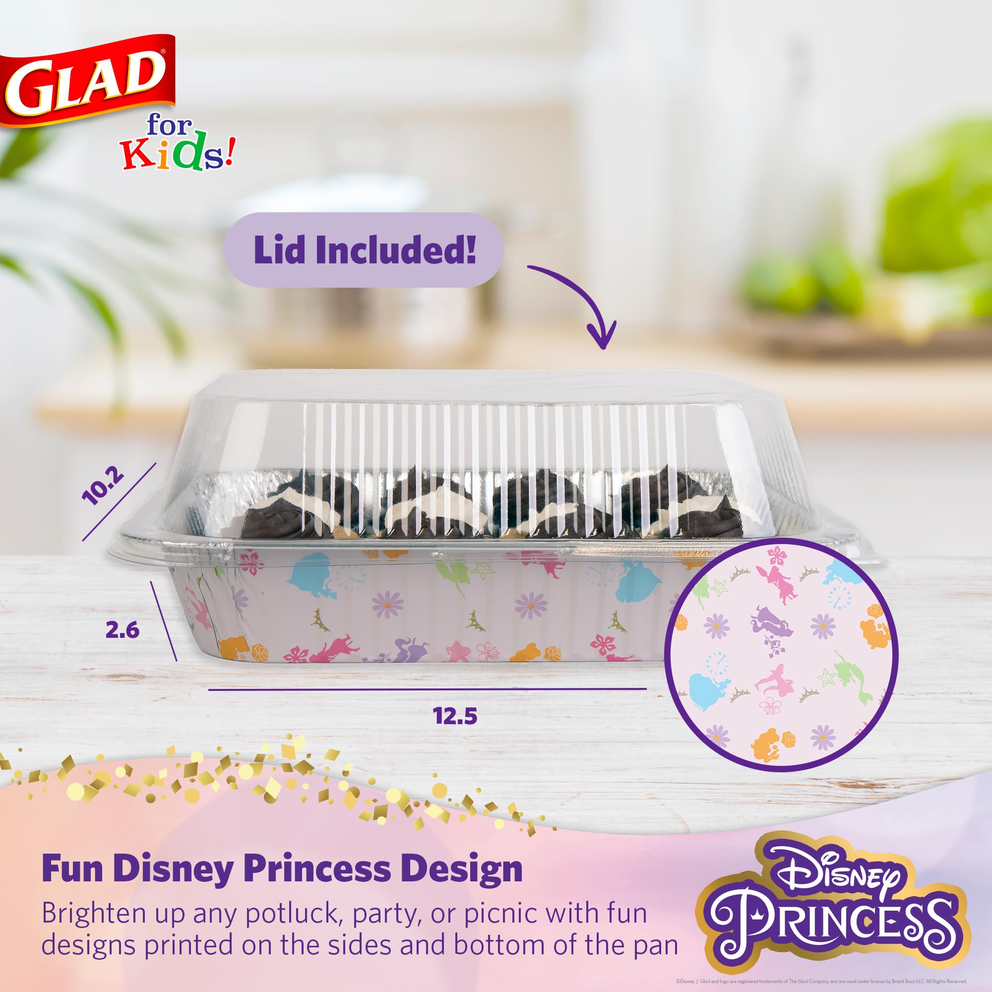 Snapklik.com : Glad Disposable Aluminum All Purpose Pans In Disney ...