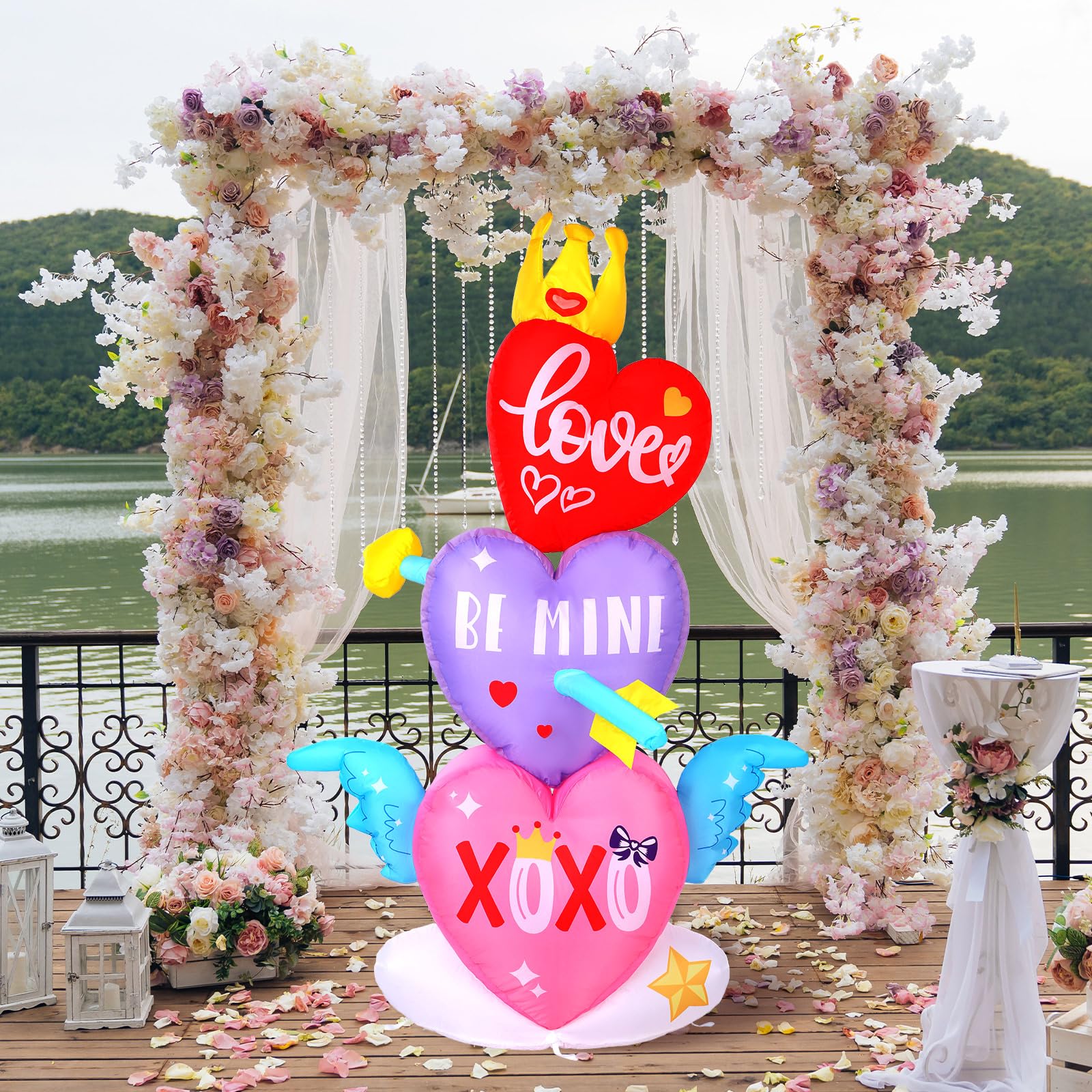Snapklik.com : Meooeck 4.3 Ft Tall Lighted Valentines Day Inflatables ...