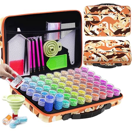 ARTDOT Diamond Painting Storage Boxes, 60 Slots Bead Storage with 5D ...
