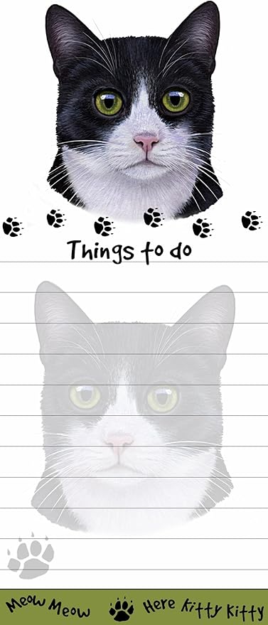 Amazon.com: "Cat Magnetic List Pads" Uniquely Shaped Sticky Notepad ...