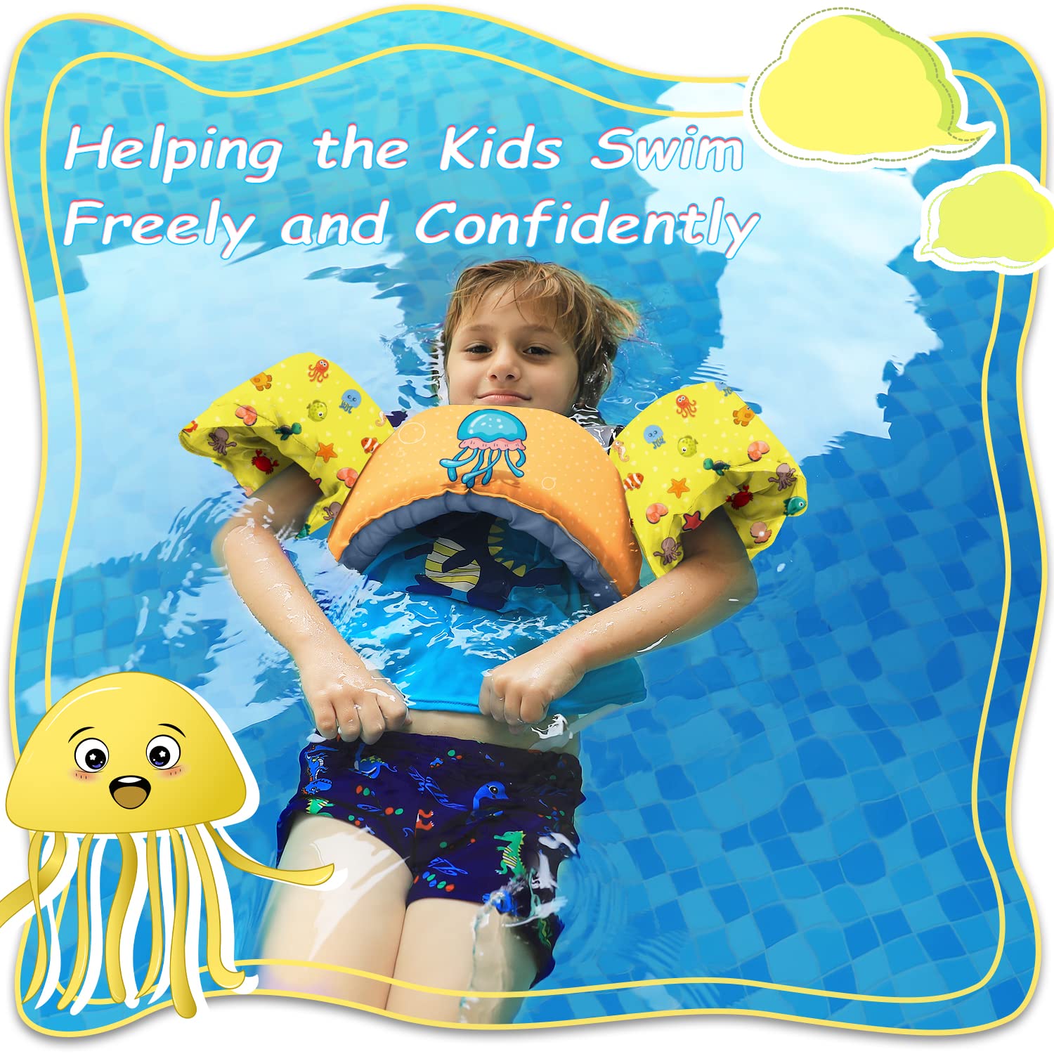 Snapklik.com : Toddler Swim Vest For 30-50 LBs Boys And Girls Pool ...