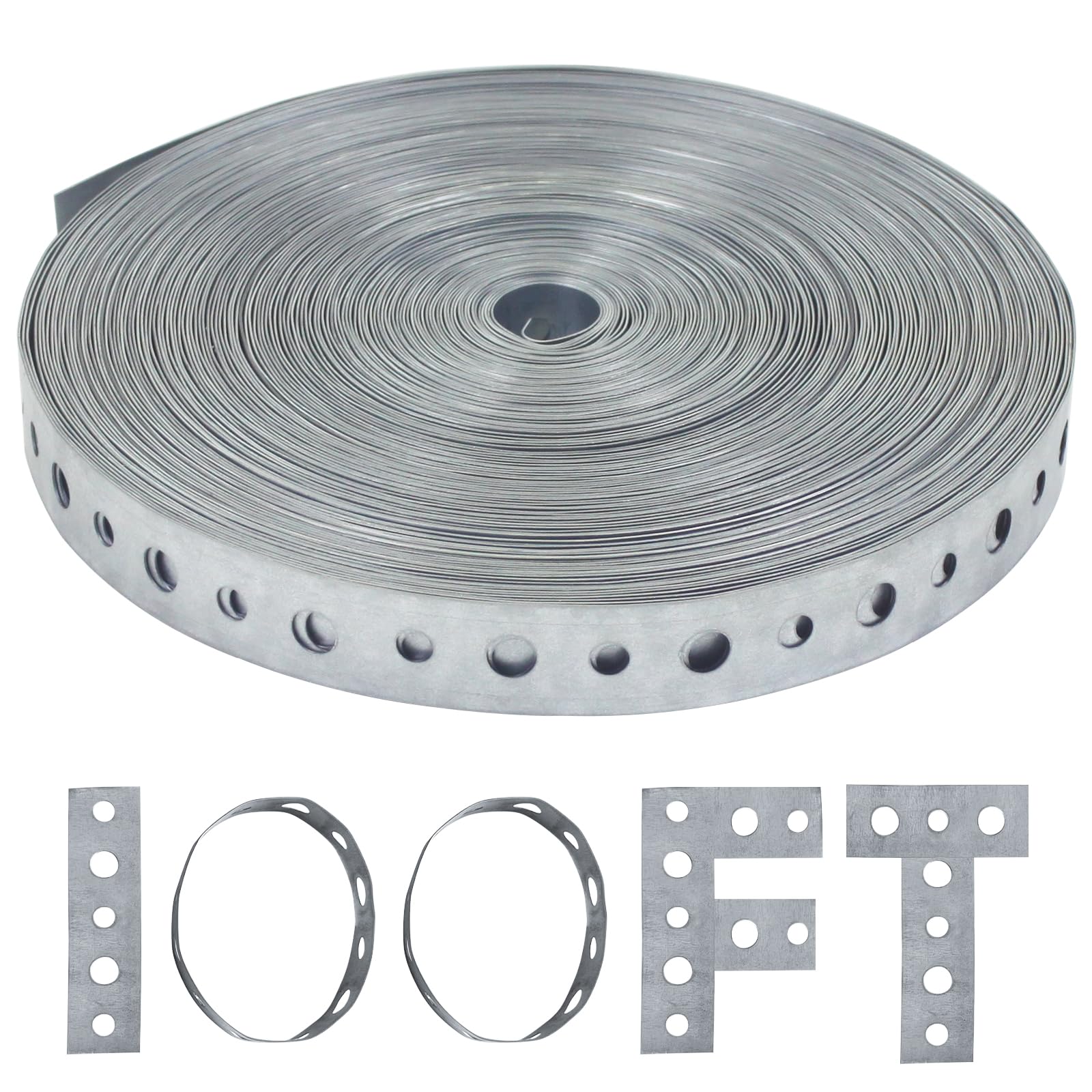 SANKOYO Galvanized Metal Pipe Strap 0.7-Inch x 100-Feet 28-Ga. Pipe ...