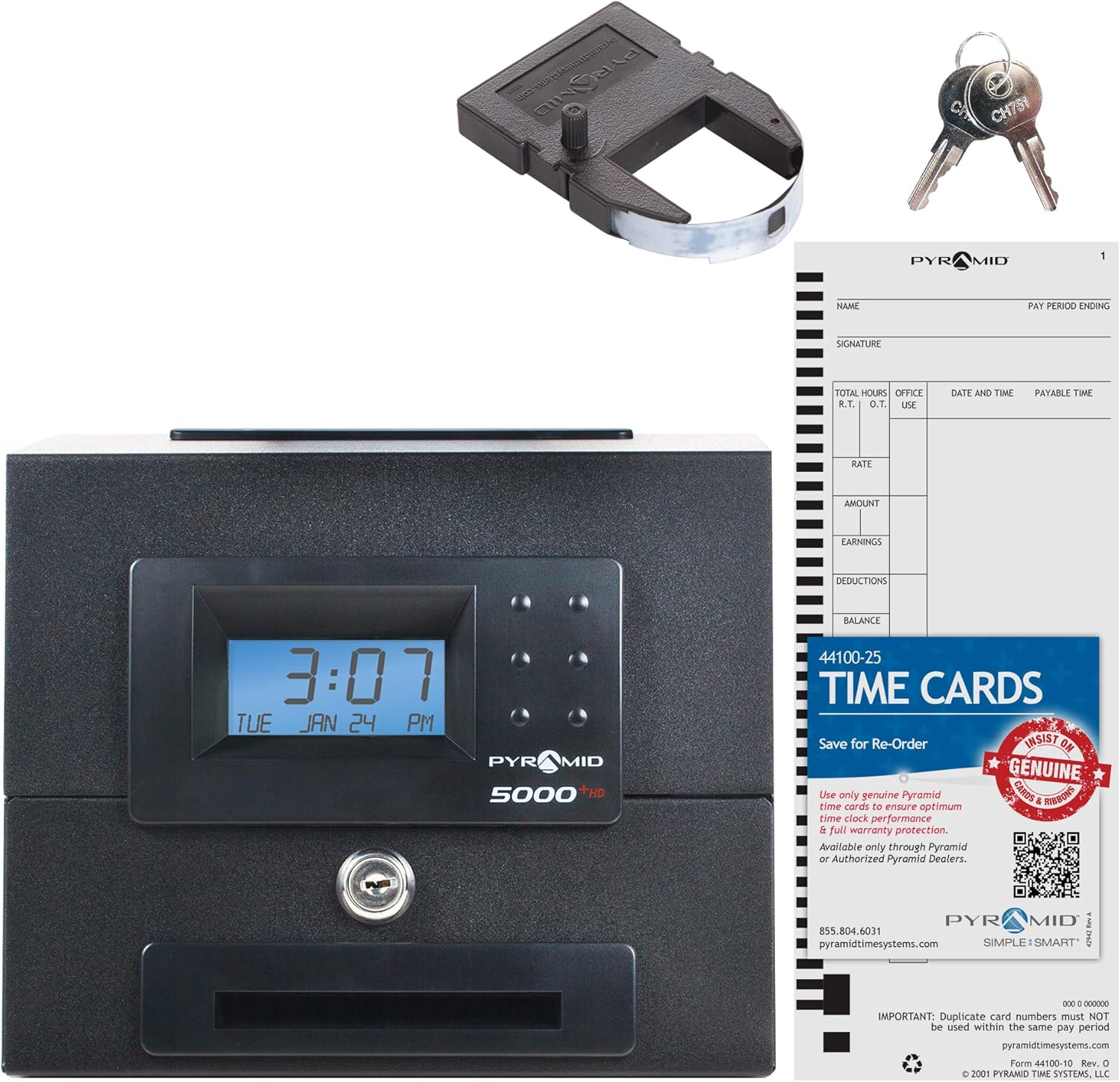 Amazon.com : Pyramid Time Systems, Pyramid 5000HD Heavy Duty Steel Auto ...