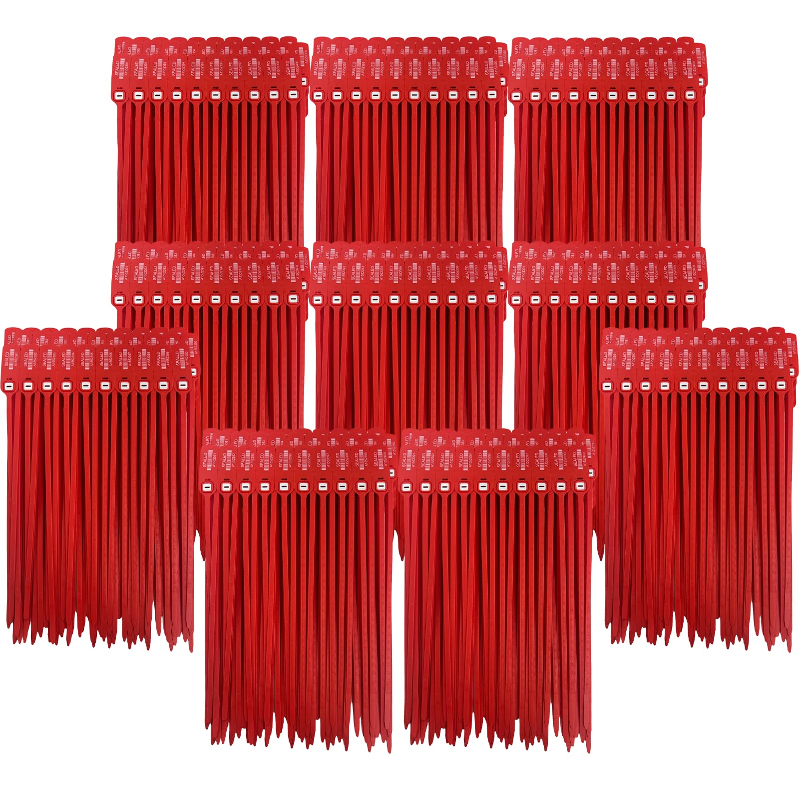AVG Packaging Supplies Red Plastic Security Seals (16") - Large Self ...
