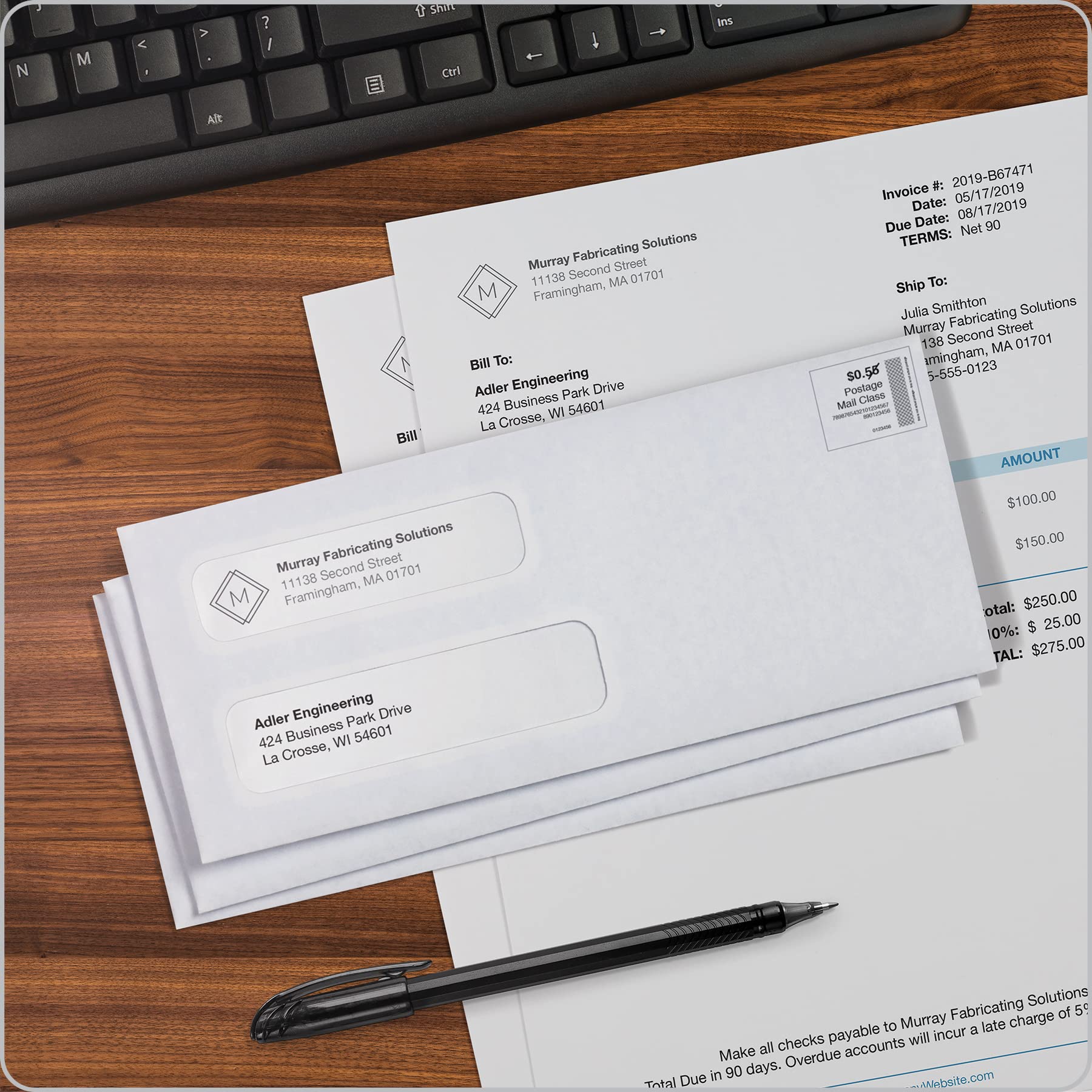 Snapklik.com : Columbian #10 Double-Window Security Envelopes, 4-1/8 X ...