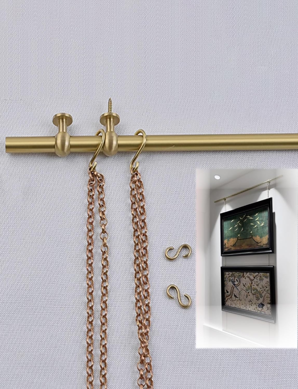 Antique Brass Picture Hanging program,Picture Rail Hanging program with ...