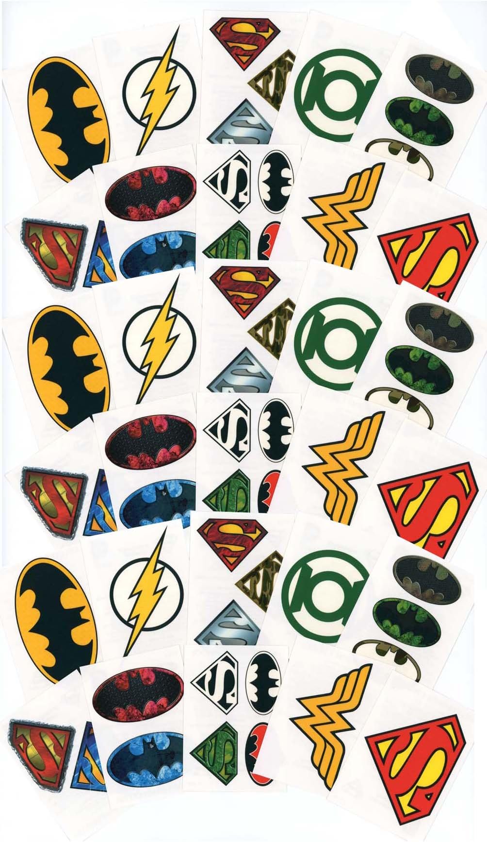 Amazon.com : Large DC Comics Logo Temporary Tattoos for Party Favors ...