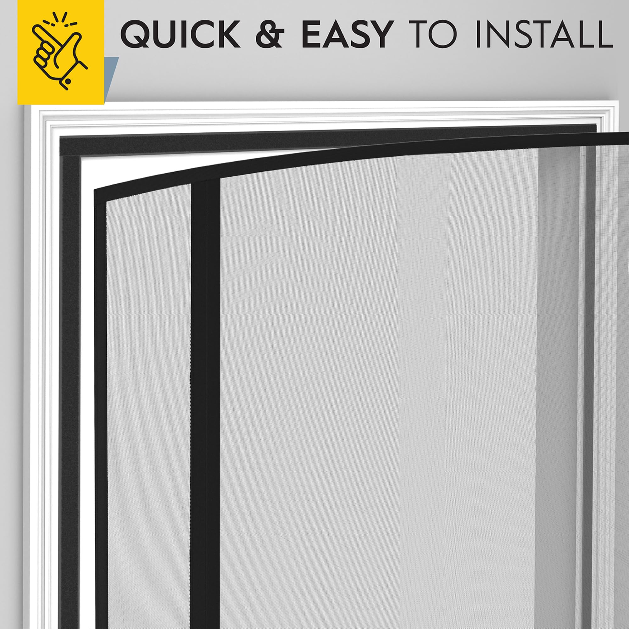 Snapklik.com : AUGO Fiberglass Magnetic Screen Door Reversible Left ...