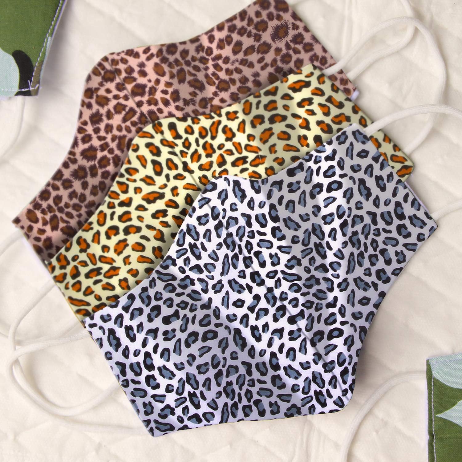 Buy 6 Pieces 19 x 19 Inch Leopard Print Fabric Animal Leopard Quilting ...