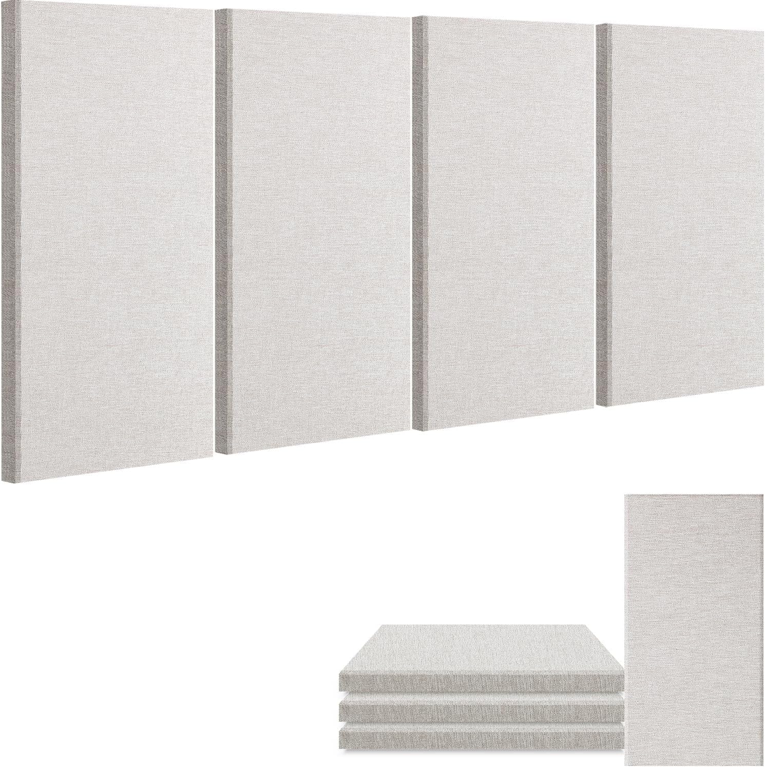 Amazon.com: BUBOS 4 PCS Acoustic Panels,24''x12'' Fabric Soundproof ...