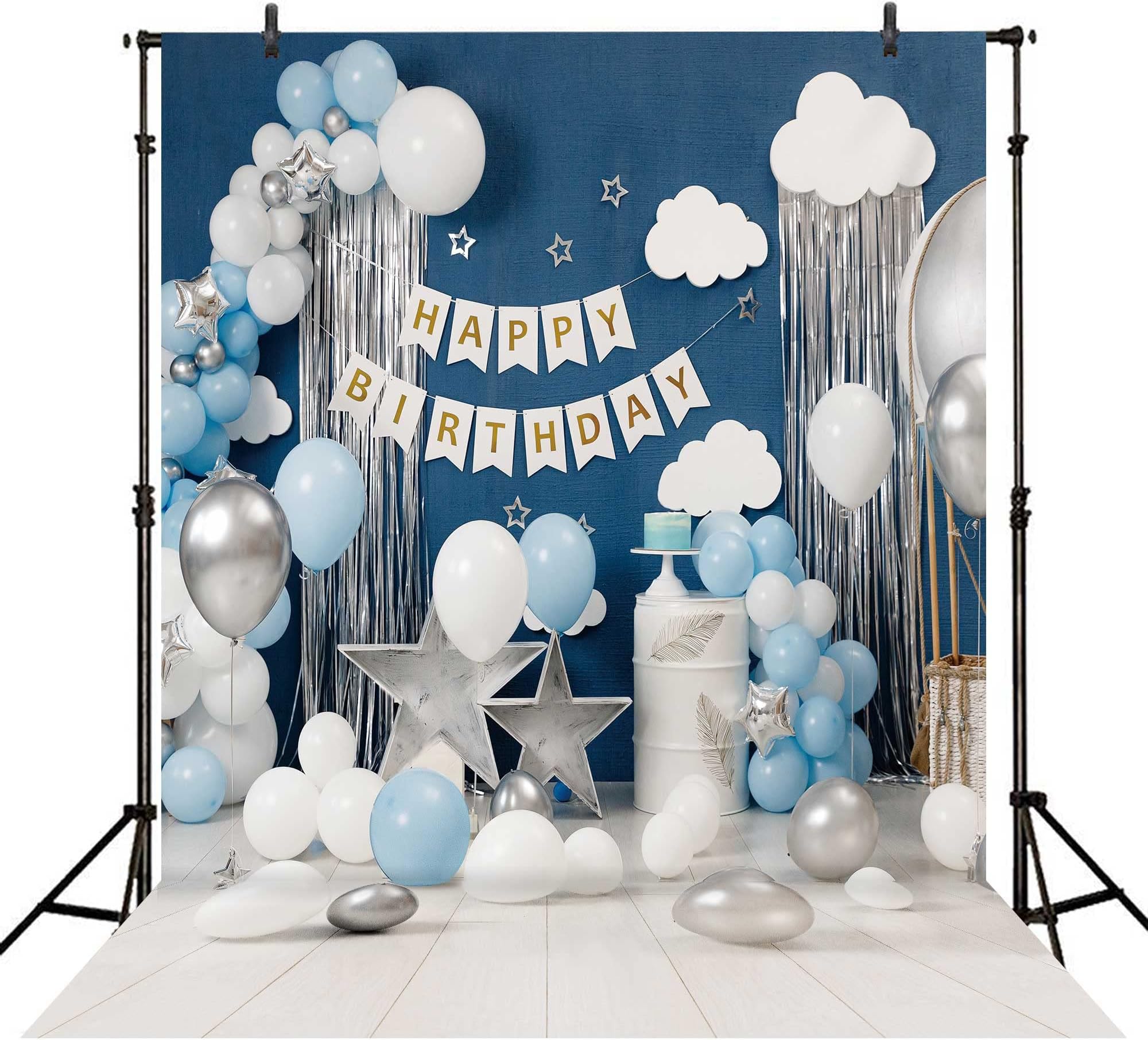 Amazon.com : Blue Sky Twinkling Stars Balloons Boys 1st Birthday Party ...
