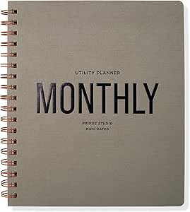 Amazon.com : Fringe Studio Paper Cover Non-Dated Monthly Planner with ...