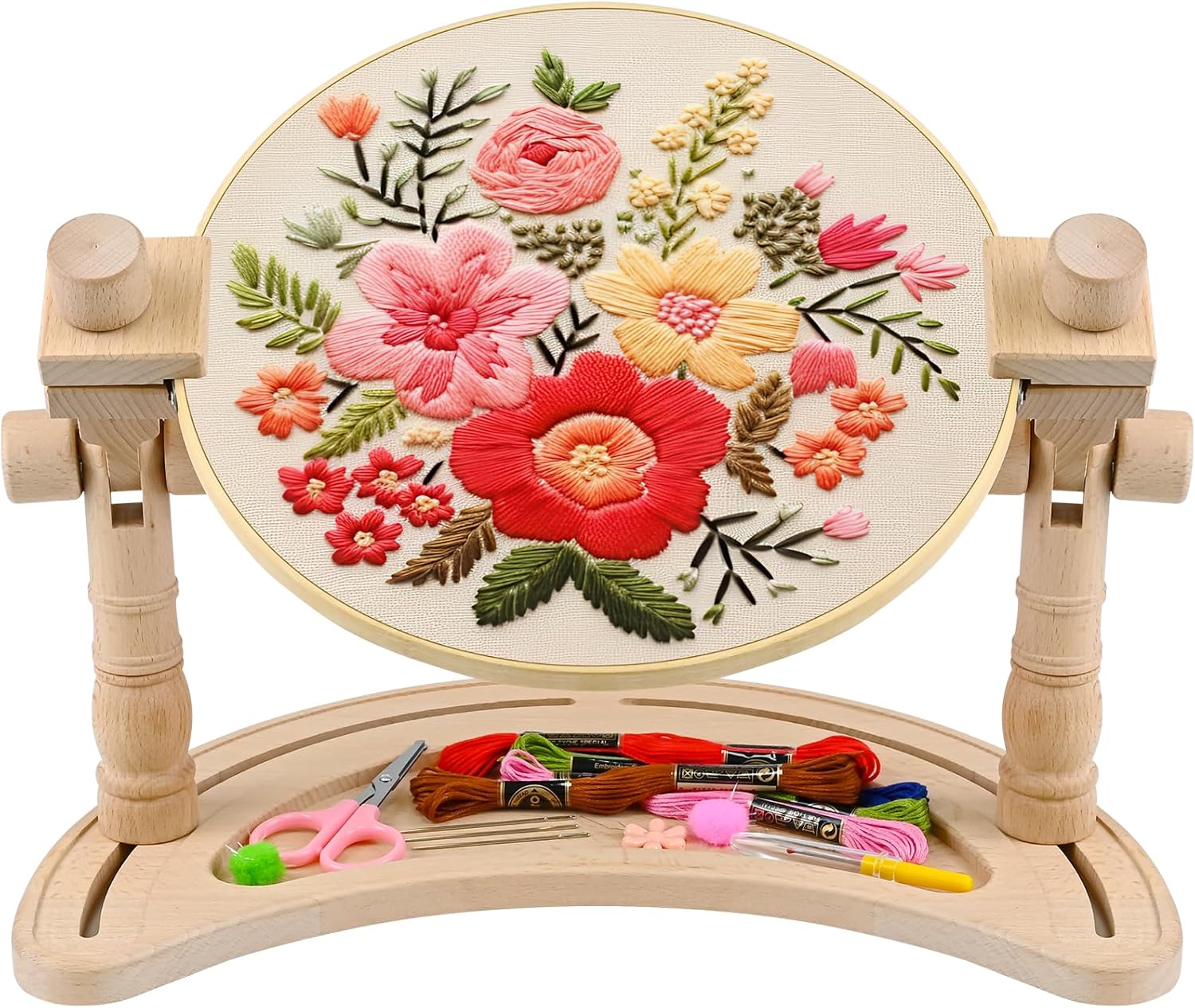 Amazon.com: Embroidery Hoop Stand Adjustable - 360°Rotated Embroidery ...