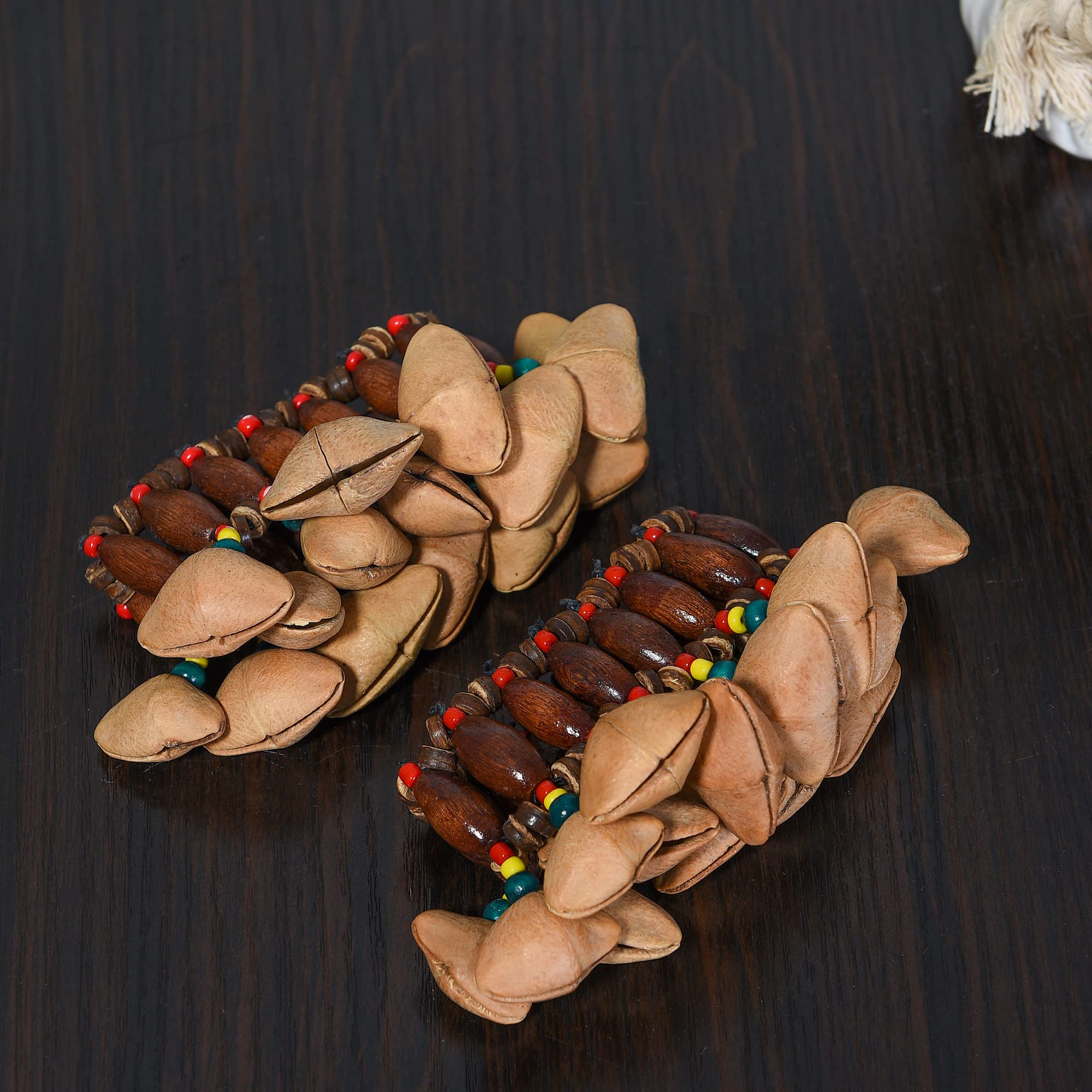 Snapklik.com : 2 Pcs Kenari Seed Shell Dance Bracelets, Nut Band Wrist ...