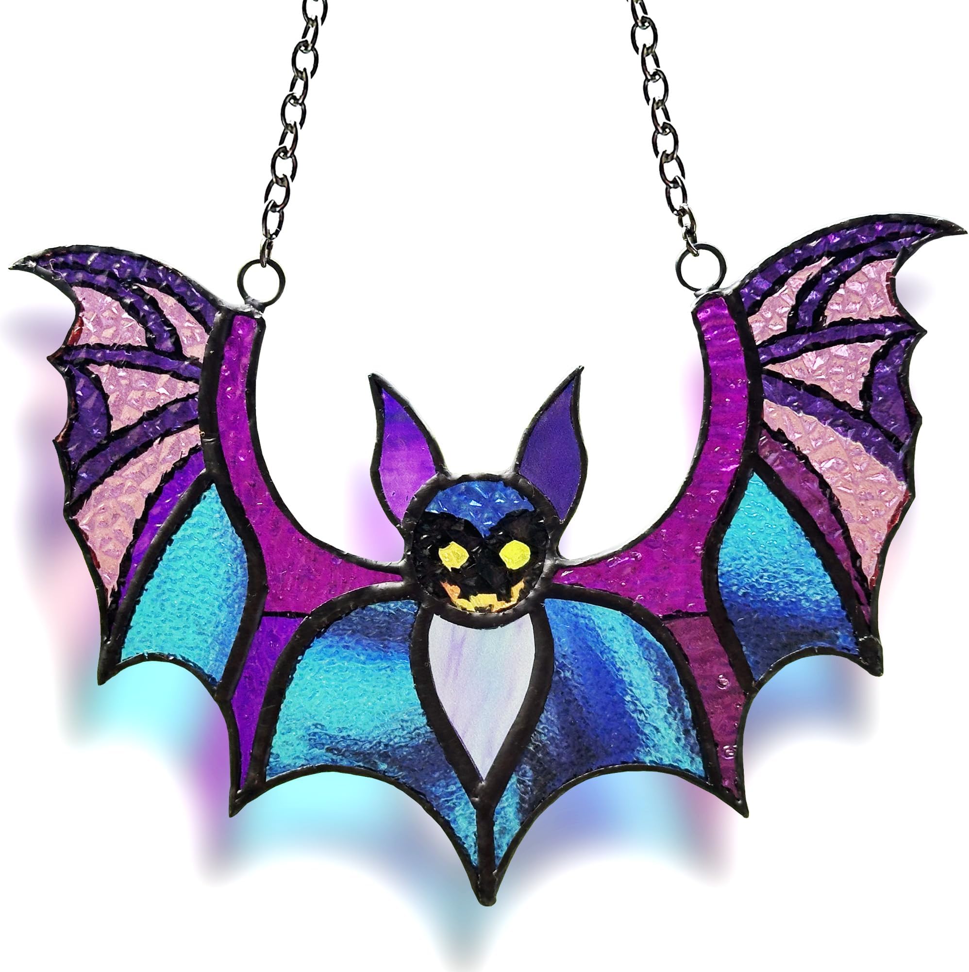 Amazon.com: Bat Decor Stained Glass Window Hanging Suncatcher for ...