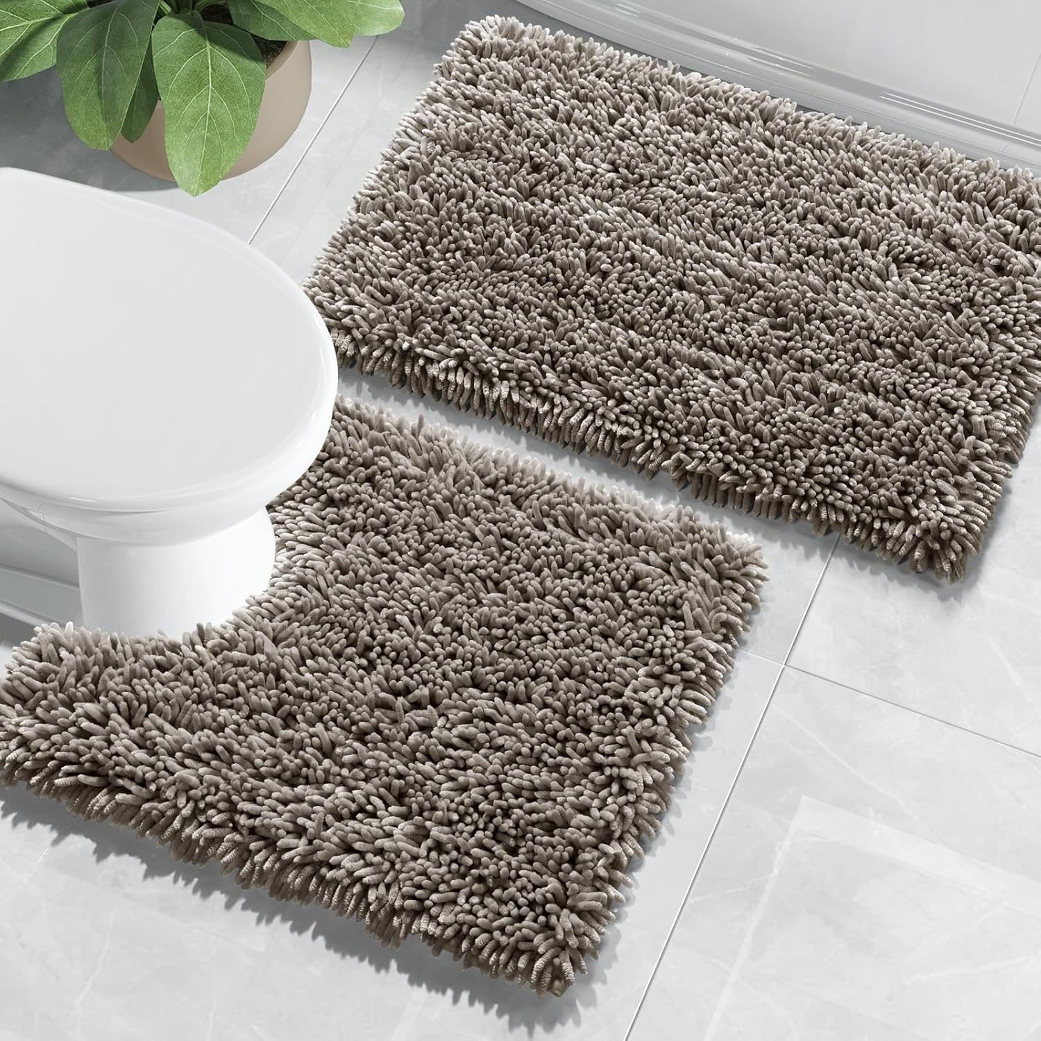 Amazon.com: Yimobra Bathroom Rugs Sets 2 Piece, Luxury Shaggy Extra ...
