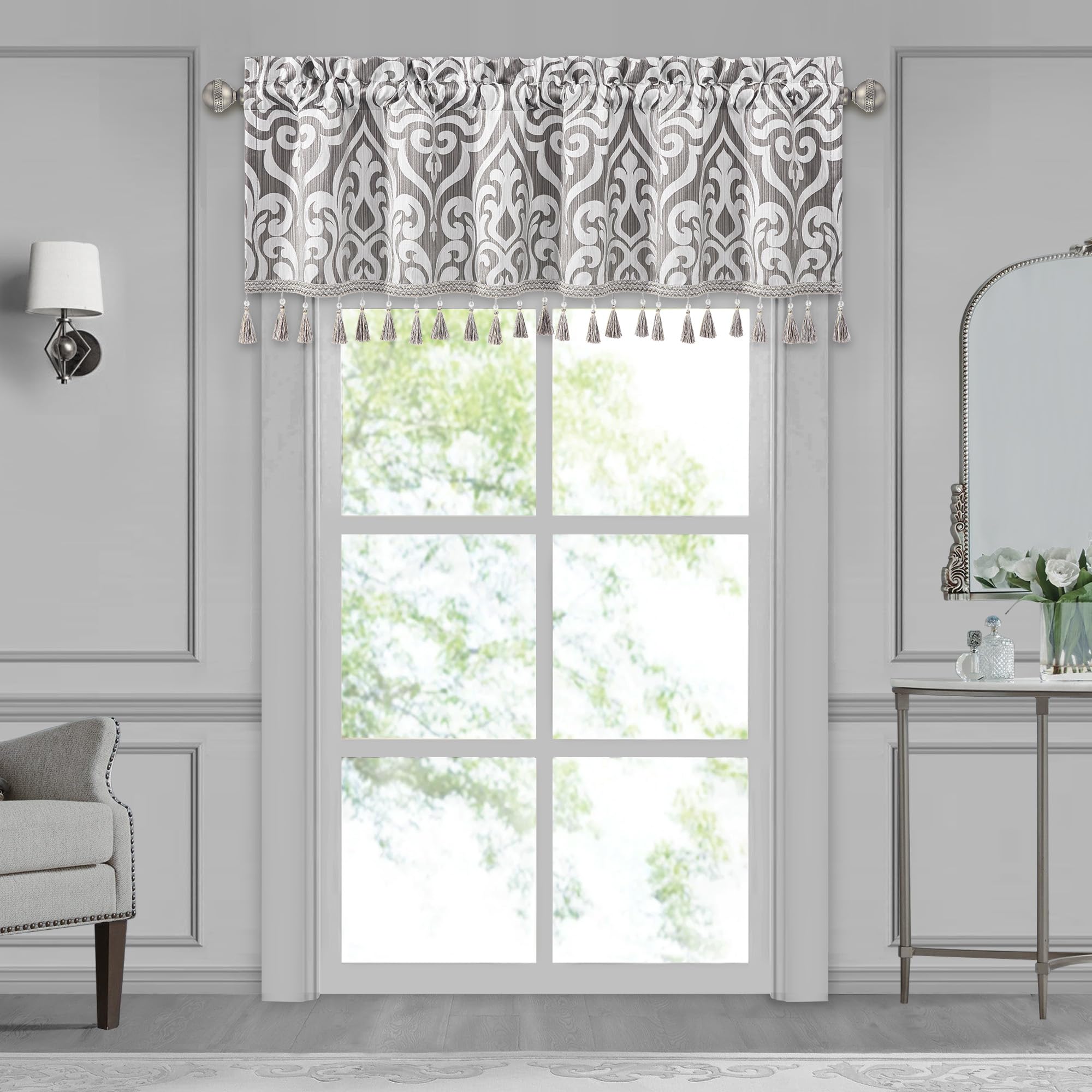 Amazon.com: Loom and Mill Contemporary Jacquard Valances for Living ...
