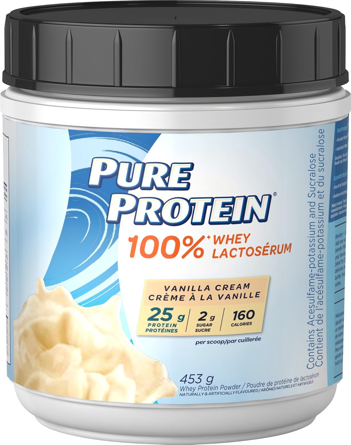 Pure Protein Powder, Whey, Great for Shakes, Vanilla Cream, 453g ...