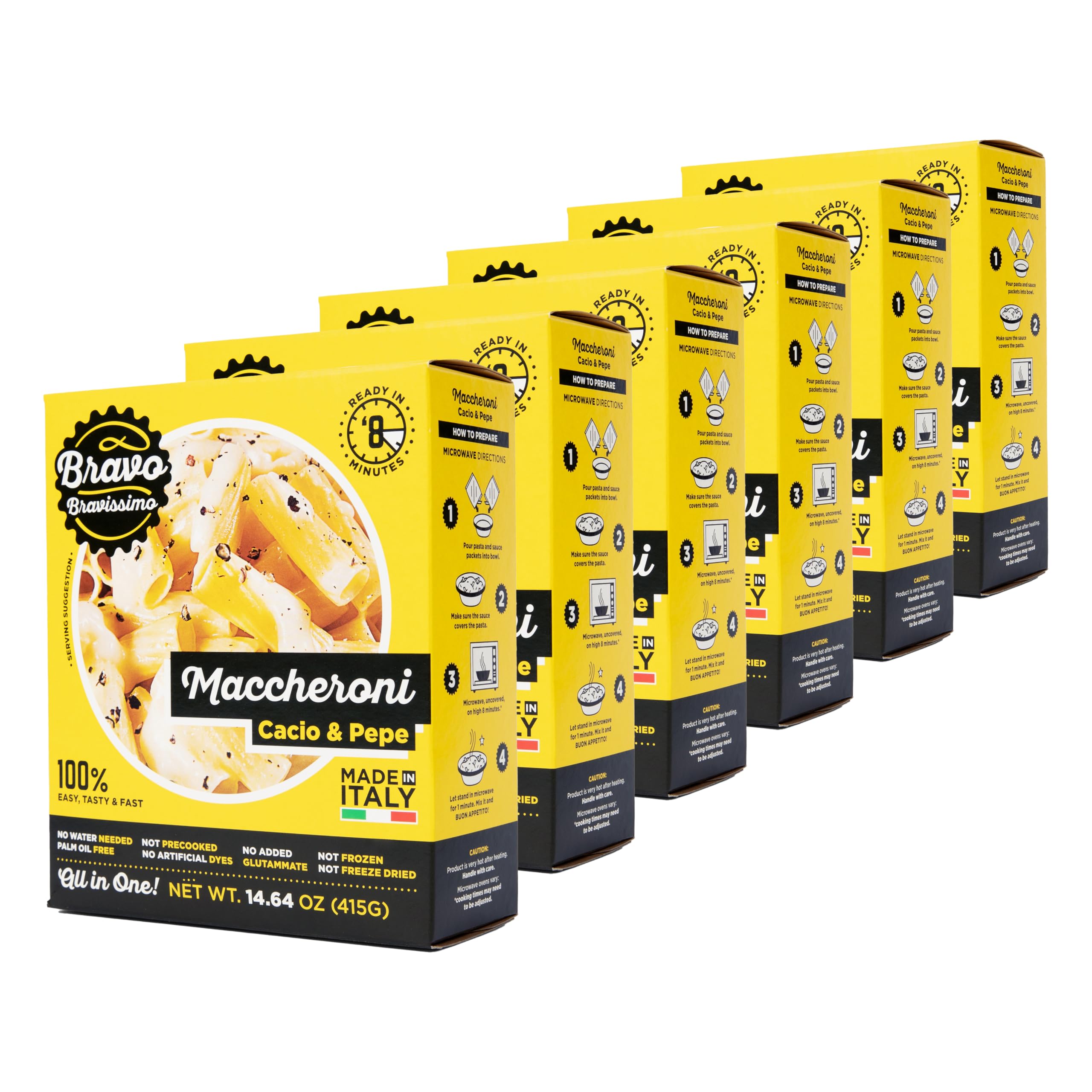 Amazon.com : Bravo Bravissimo Maccheroni Italian Pasta Noodles, Comes ...