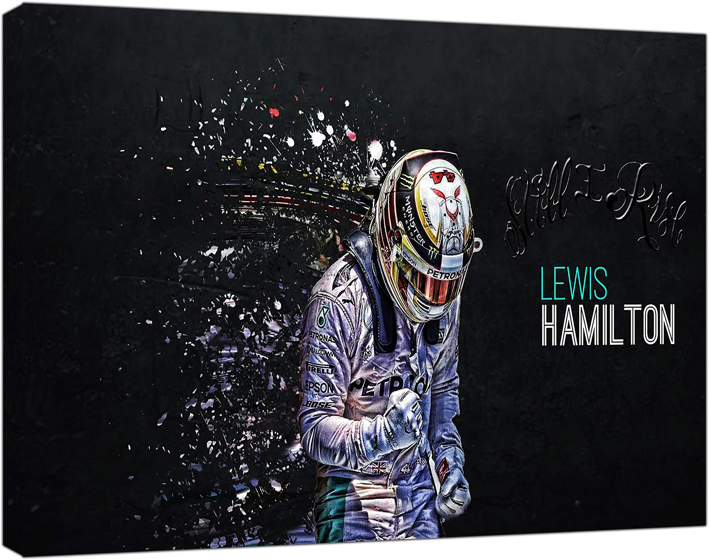 A4 12x8 Signed Lewis Hamilton - 4 Times World Champion Celebration ...