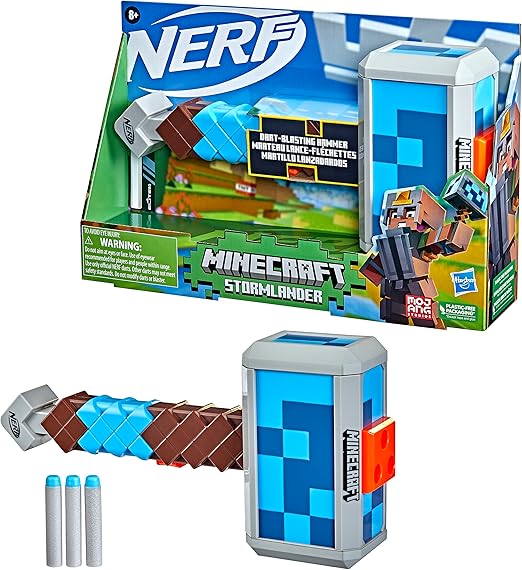 Nerf Minecraft Stormlander Hammer Dart Shooter 3 Dart Shooter Includes ...