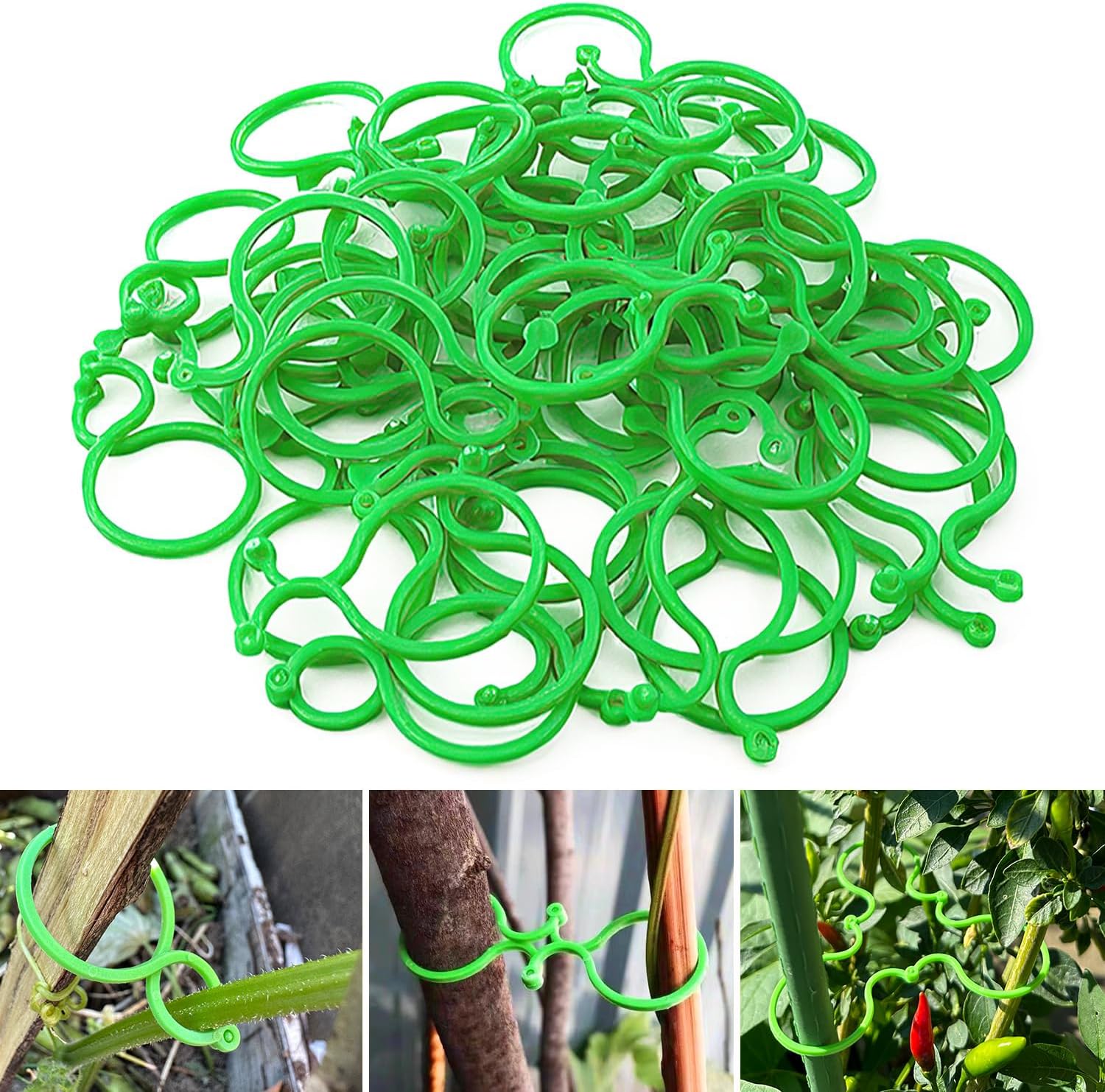 Amazon.com : Lohas Select 100 Pcs Plant Twist Clip Ties Garden Plant ...