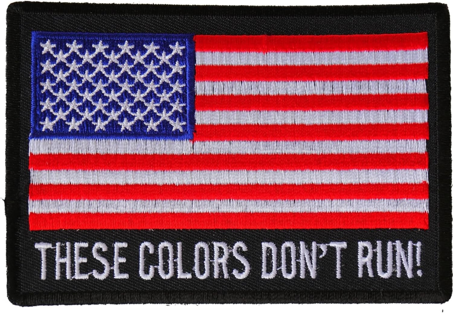 Amazon.com: These Colors Don't Run US Flag Patch - 4x2.75 inch ...