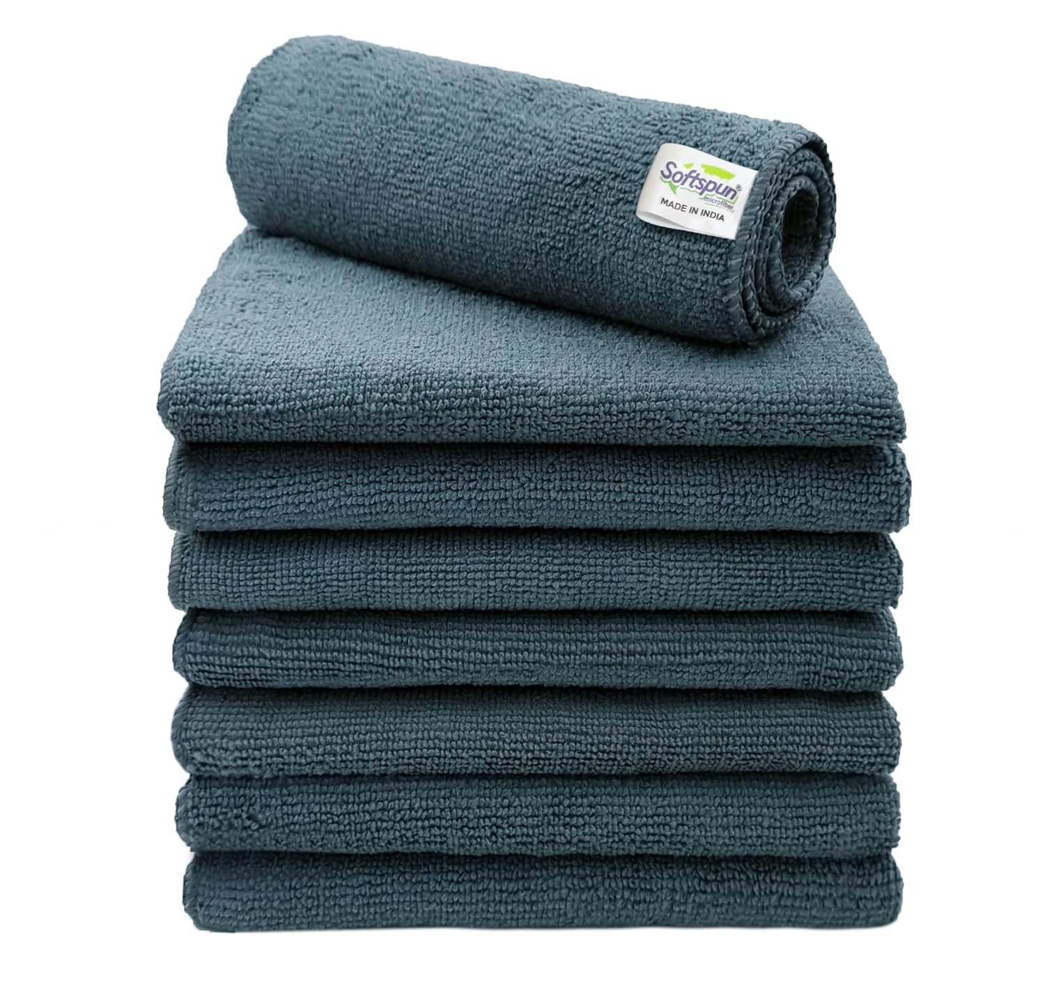 SOFTSPUN Microfiber Cleaning Cloths, 8pcs 40x40cms 220 GSM Grey! Highly ...