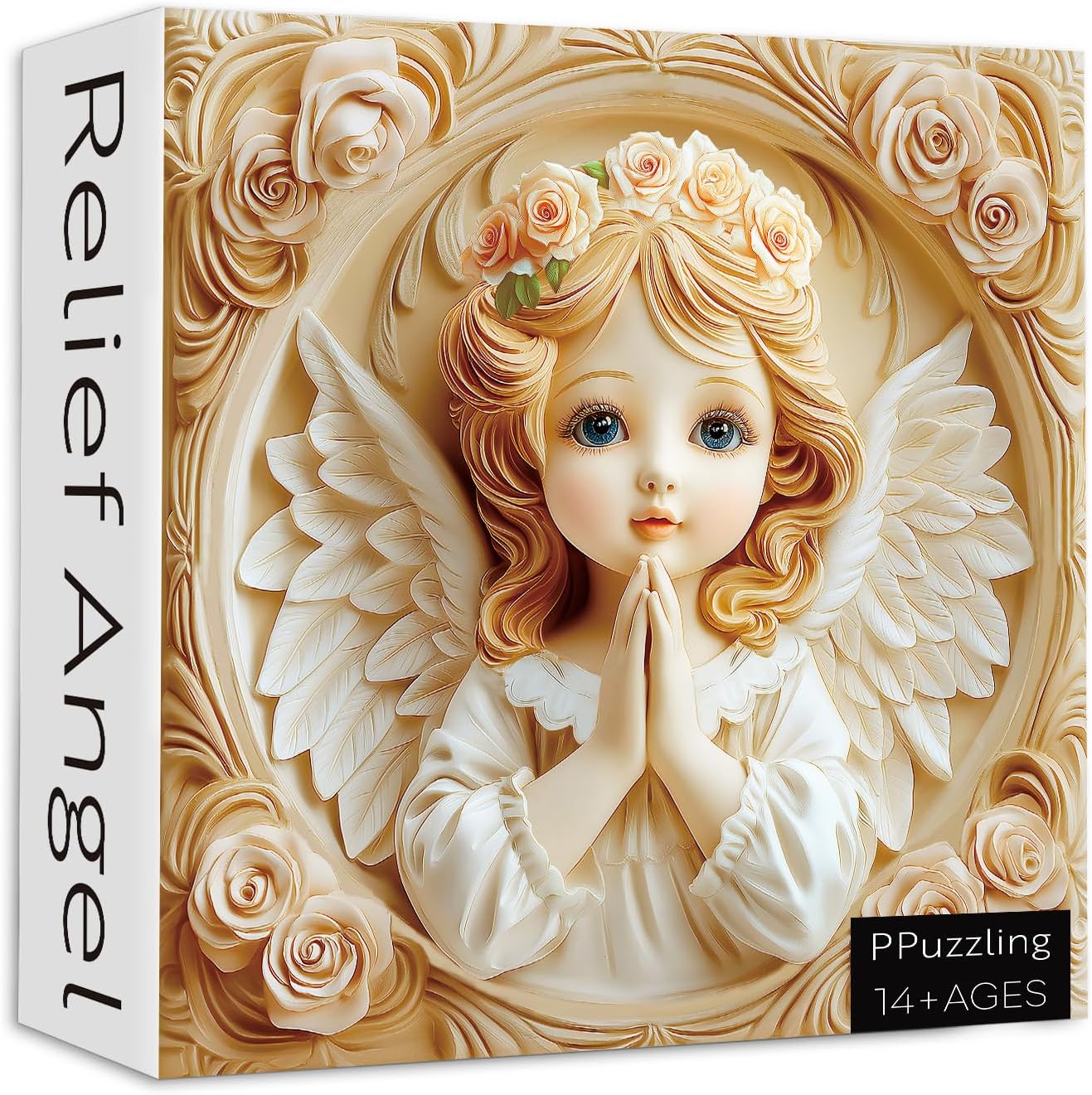 Amazon.com: Rose Flower Relief Angel Puzzles for Adults 1000 Pieces ...