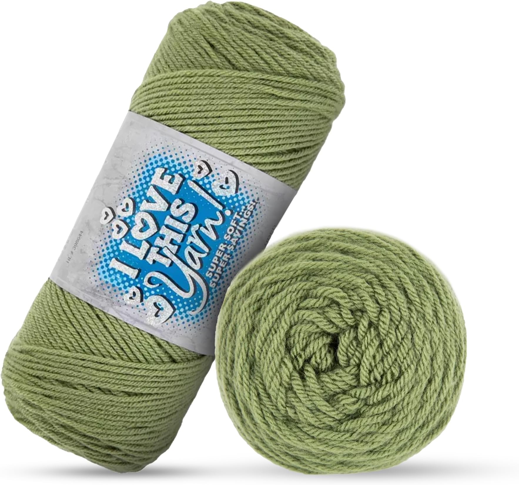 Amazon.com: Red Heart Super Saver Light Sage Yarn - 3 Pack of 198g/7oz ...