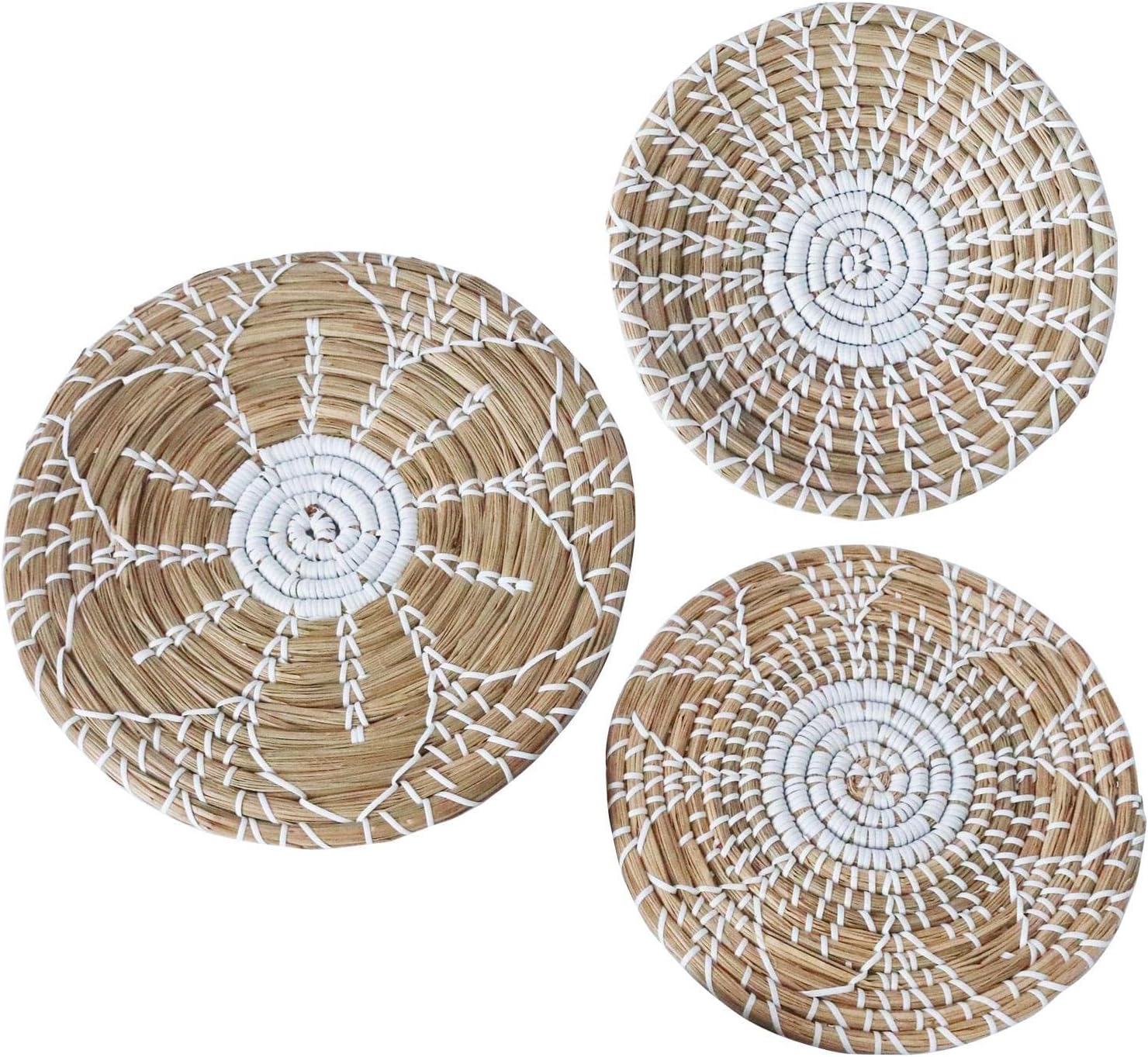 Ensemble de 6 Paniers en Osier de Décoration Murale en Jonc de Mer ...