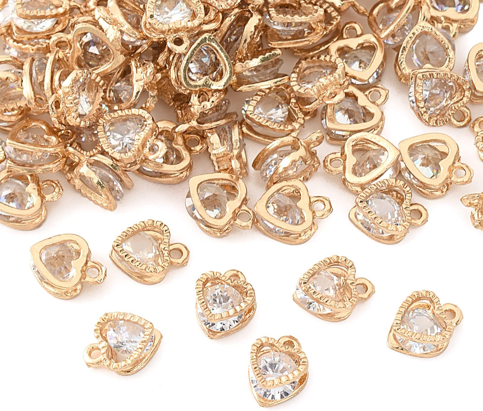 PH PandaHall 100pcs Heart Charms Tibetan Alloy Hollow Heart Pendants ...