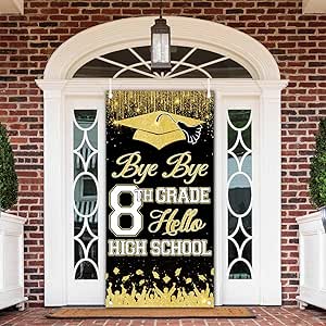 Amazon.com: MEHOFOND 8TH Grade Graduation Door Cover, Middle School ...