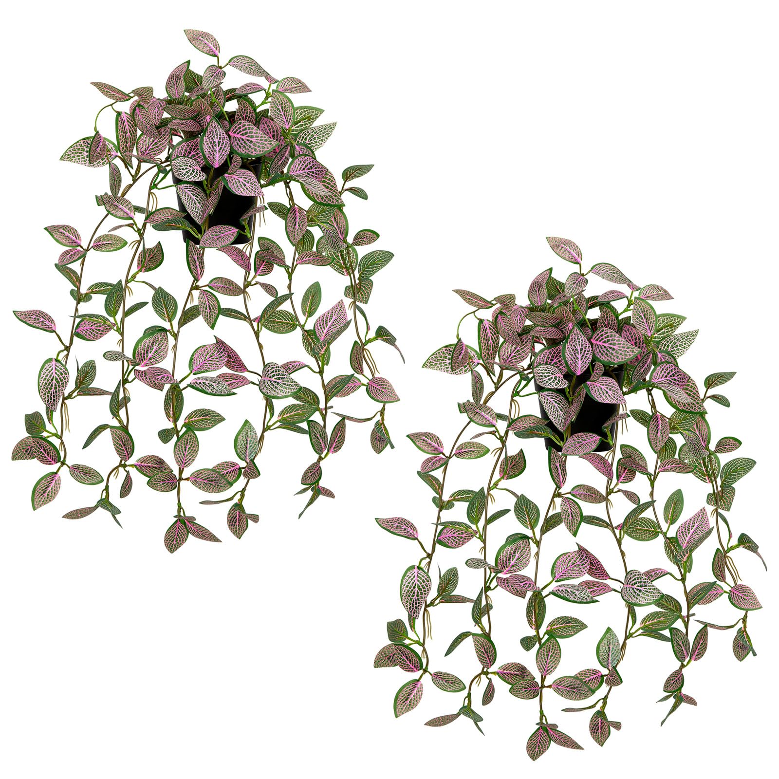 Amazon.com: 2 Pack Fake Hanging Plants for Shelf in Back Pot, Small ...