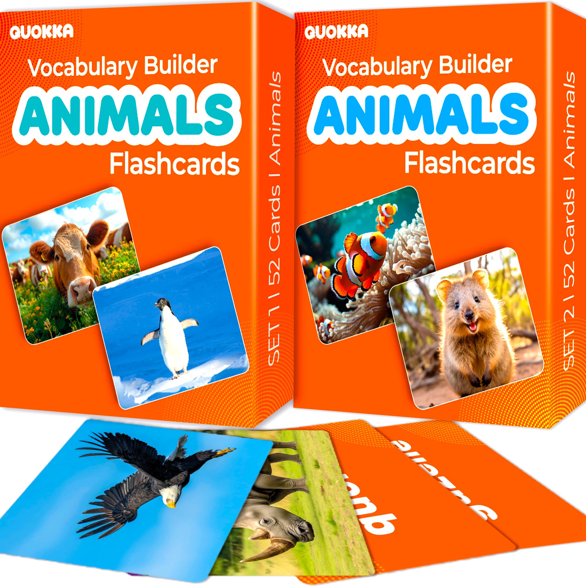 Snapklik.com : QUOKKA 104 Animal Flash Cards Set Kids And Adults ...