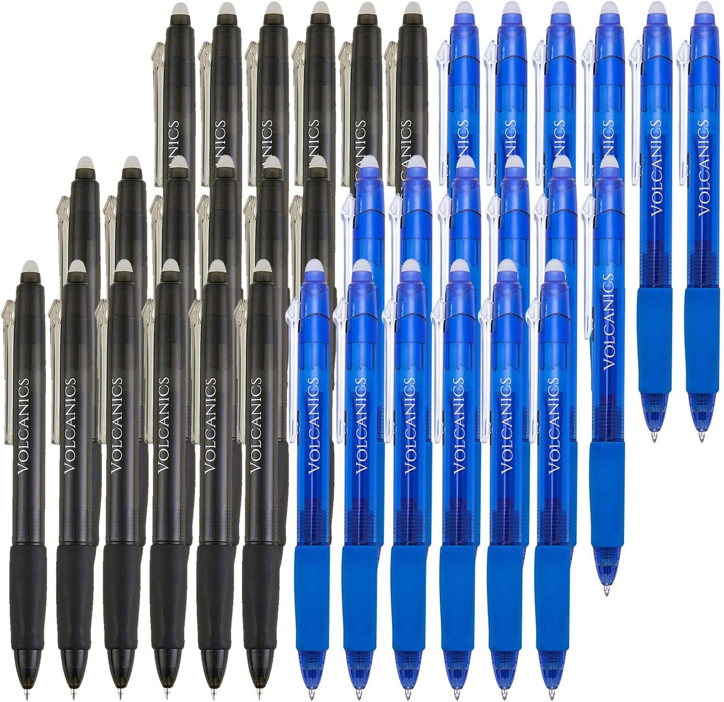 Amazon.com: Volcanics Retractable Clicker Erasable Gel Pens - 0.7mm ...