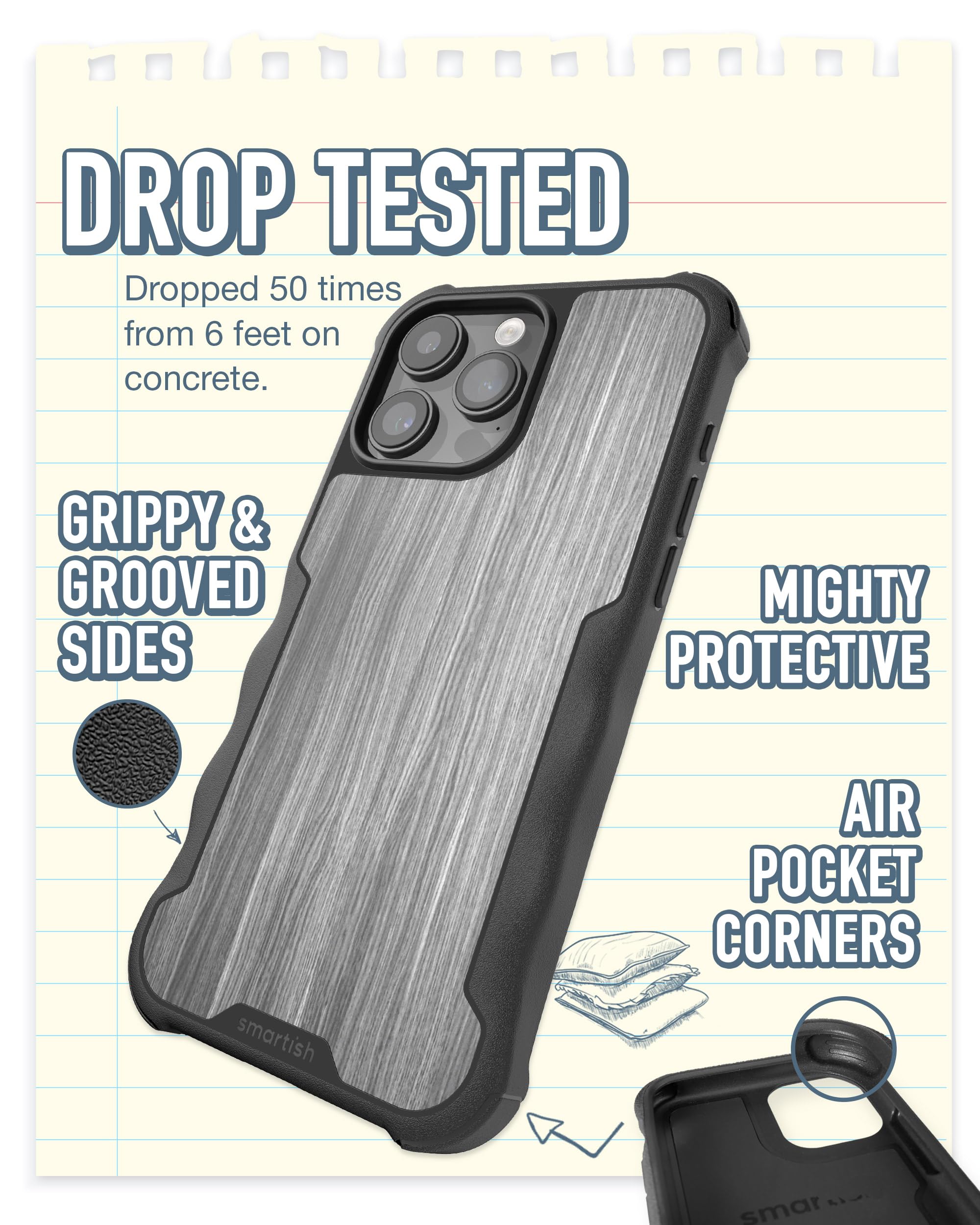 Snapklik.com : Smartish iPhone 15 Pro Max Protective Case - Gripzilla ...