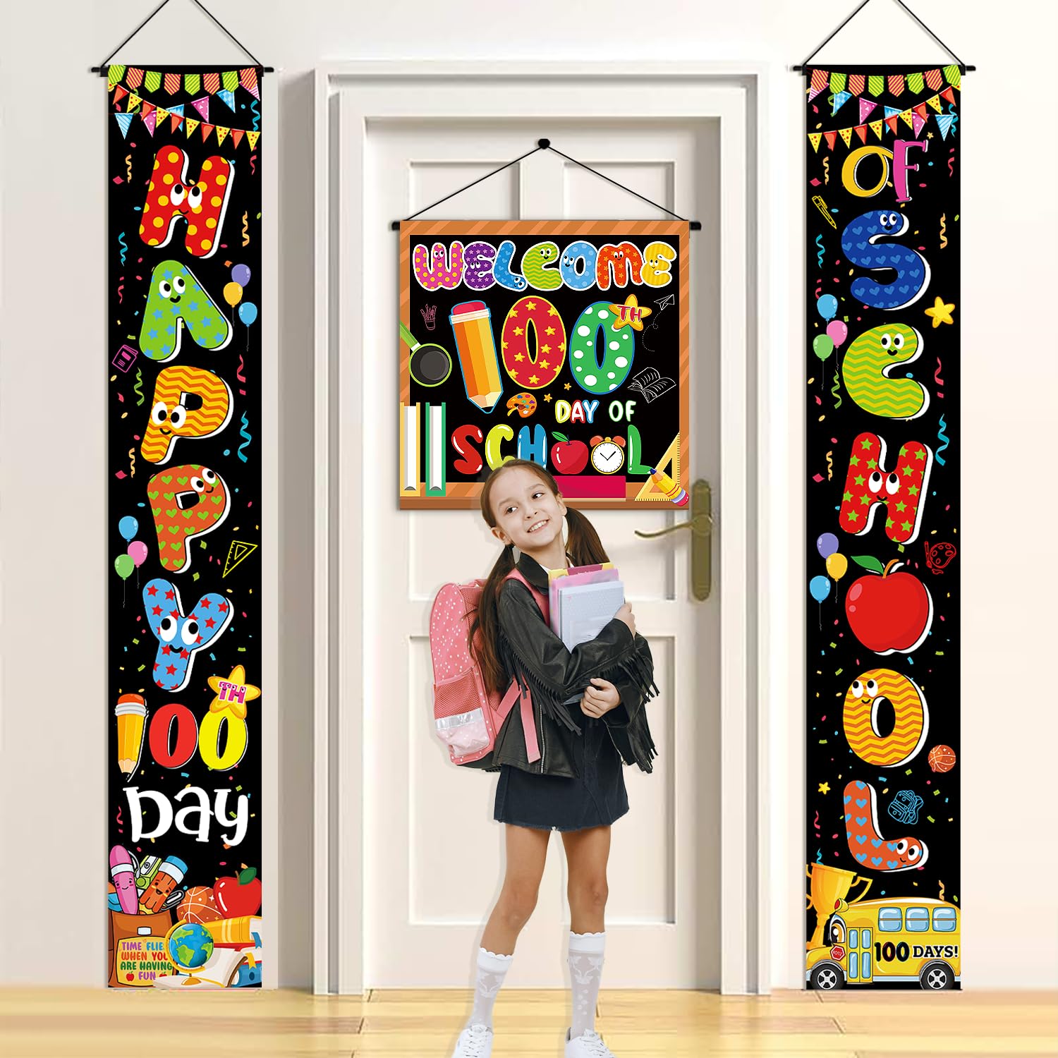 Snapklik.com : 100th Day Of School Banner, Outdoor 100 Days Of School ...