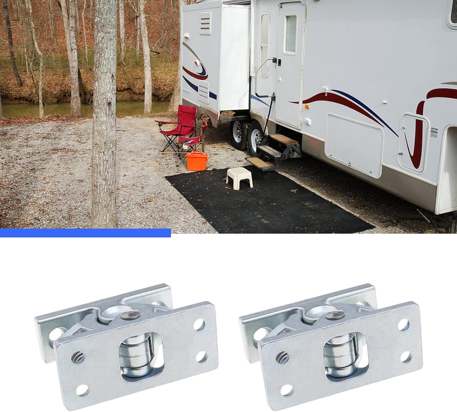 2PCS Heavy Duty Door Retainer Catch Stopper Zinc Alloy Spring Door Clip ...