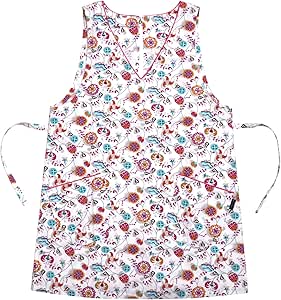 Amazon｜isso ecco(イッソ・エッコ) エプロン ワンピース つるばな フリーサイズ 日本製 (桃)｜エプロン オンライン通販