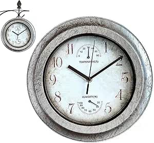 Amazon.com: QmjdDymx Indoor Outdoor Wall Clock Waterproof Kitchen ...