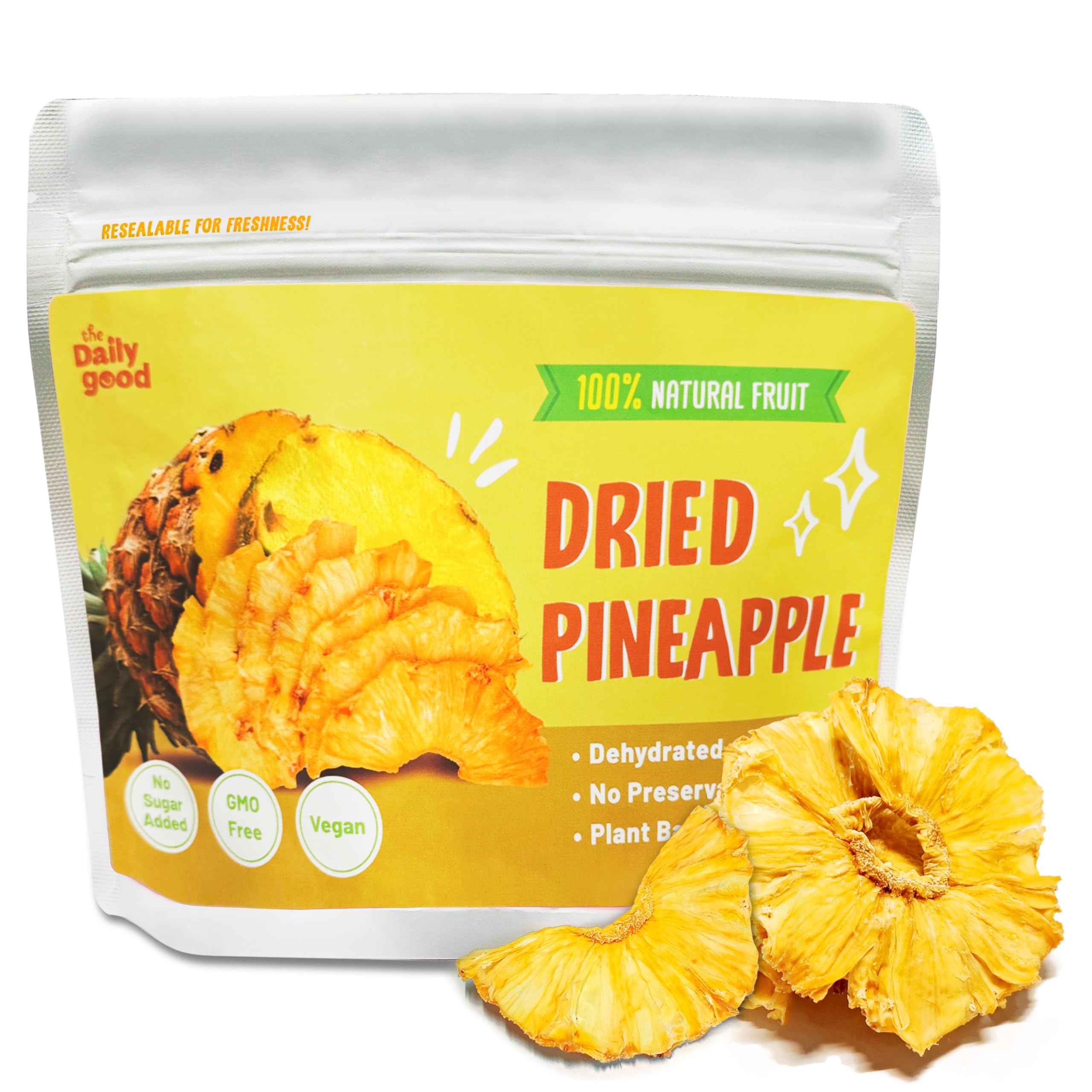 Amazon.com: The Daily Good Soft-Dried Pineapple Slices | All Natural ...