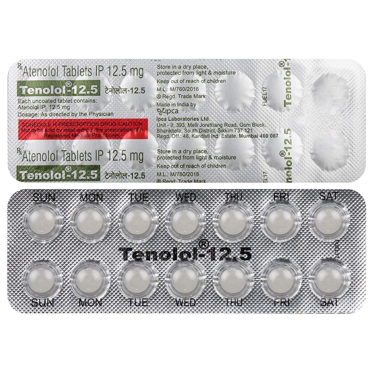 Tenolol 12.5 - Strip of 14 Tablets : Amazon.in: Health & Personal Care